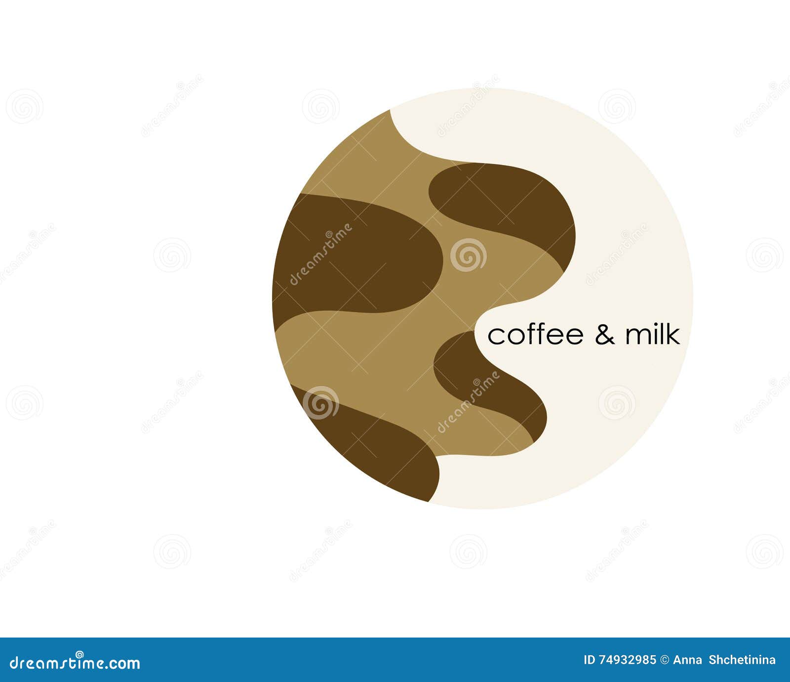 Coffee and milk stock vector. Illustration of label, cream - 74932985