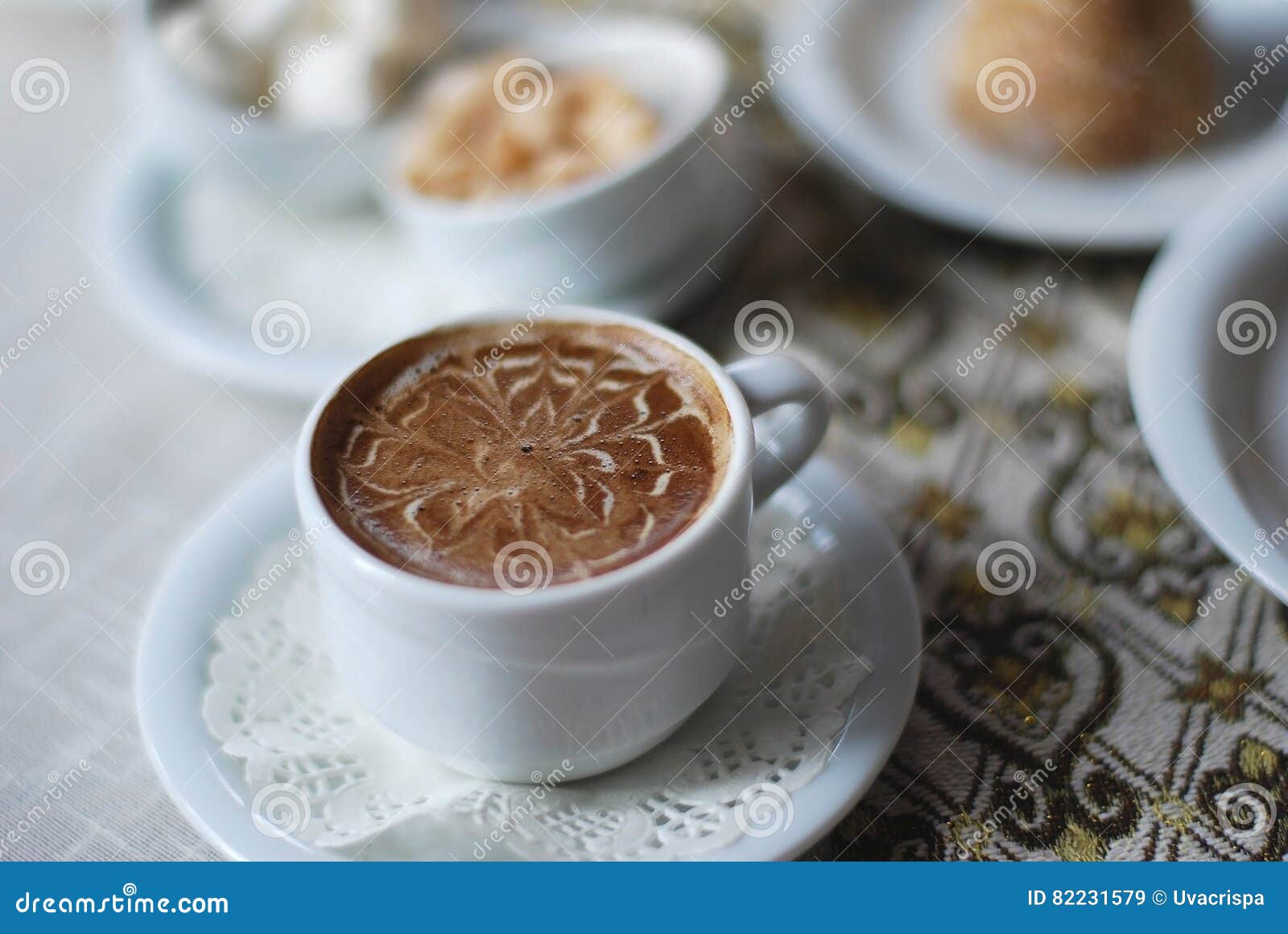 Coffee with milk pattern stock image. Image of table - 82231579