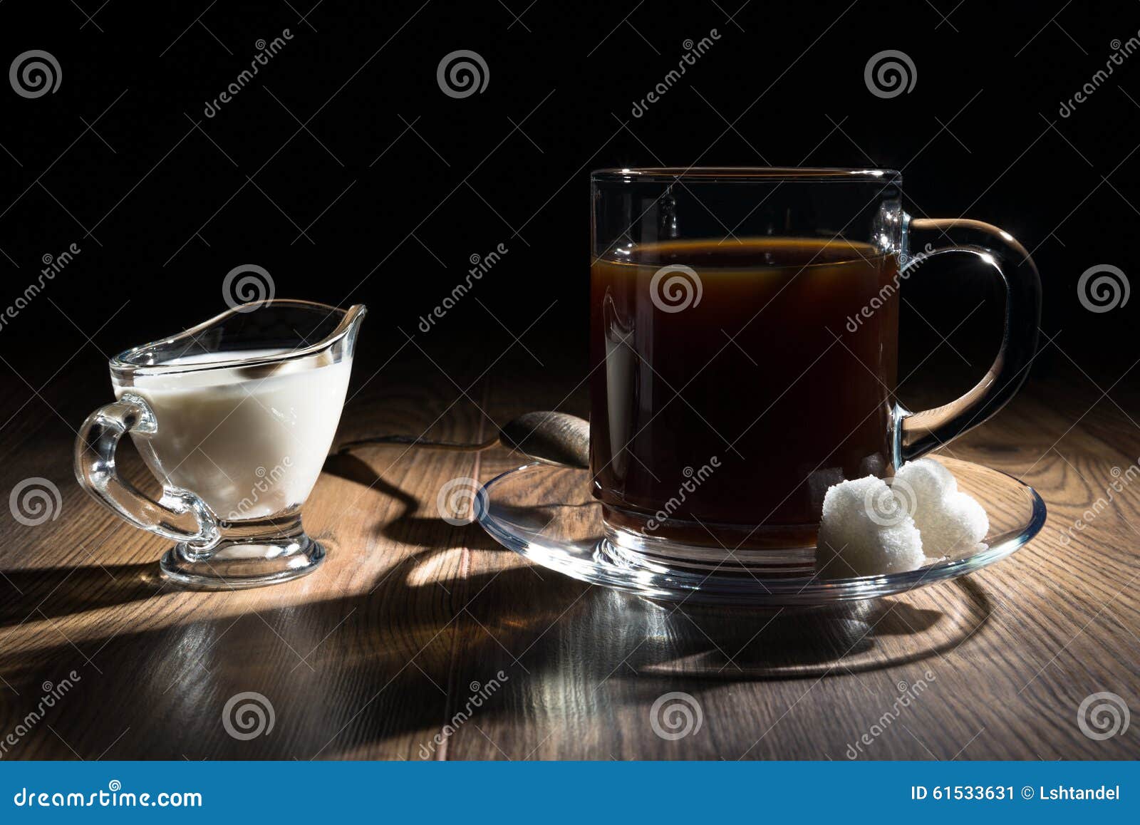 Coffee, Milk, Spoon and Sugar Stock Image - Image of breakfast, sugar ...