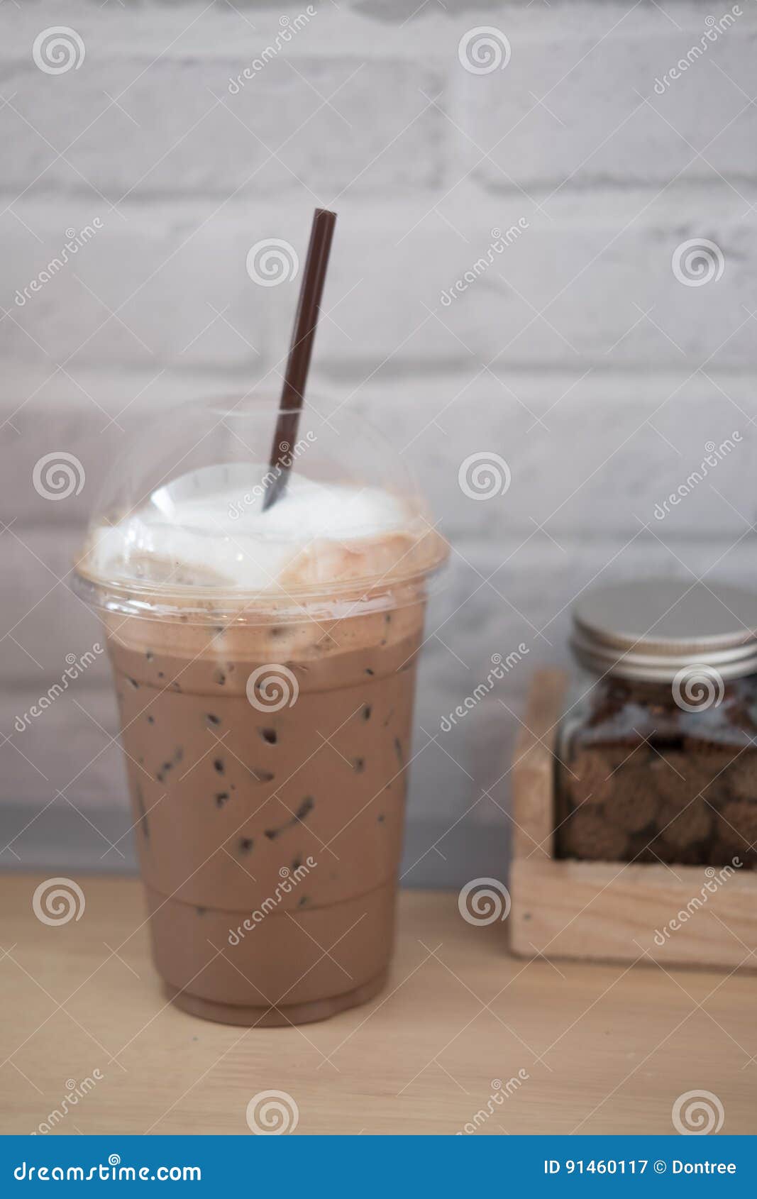 Coffee Mix with Cocoa with Ice Stock Image - Image of chocolate ...