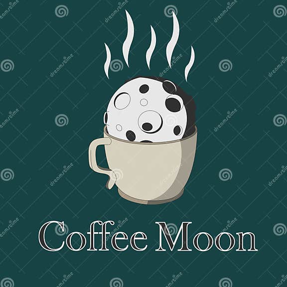 Coffee and moon stock vector. Illustration of creative - 67665315