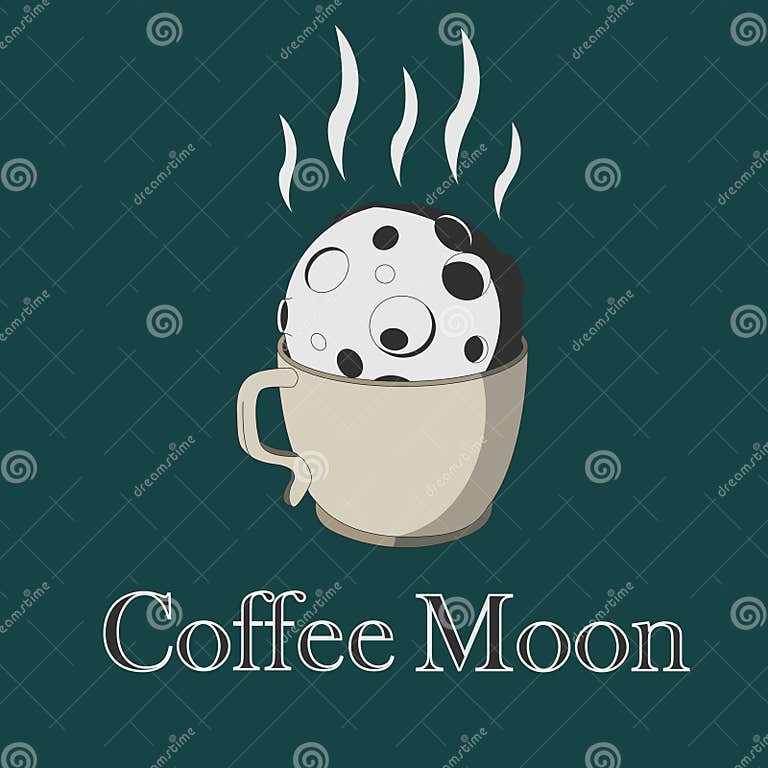 Coffee and moon stock vector. Illustration of creative - 67665315