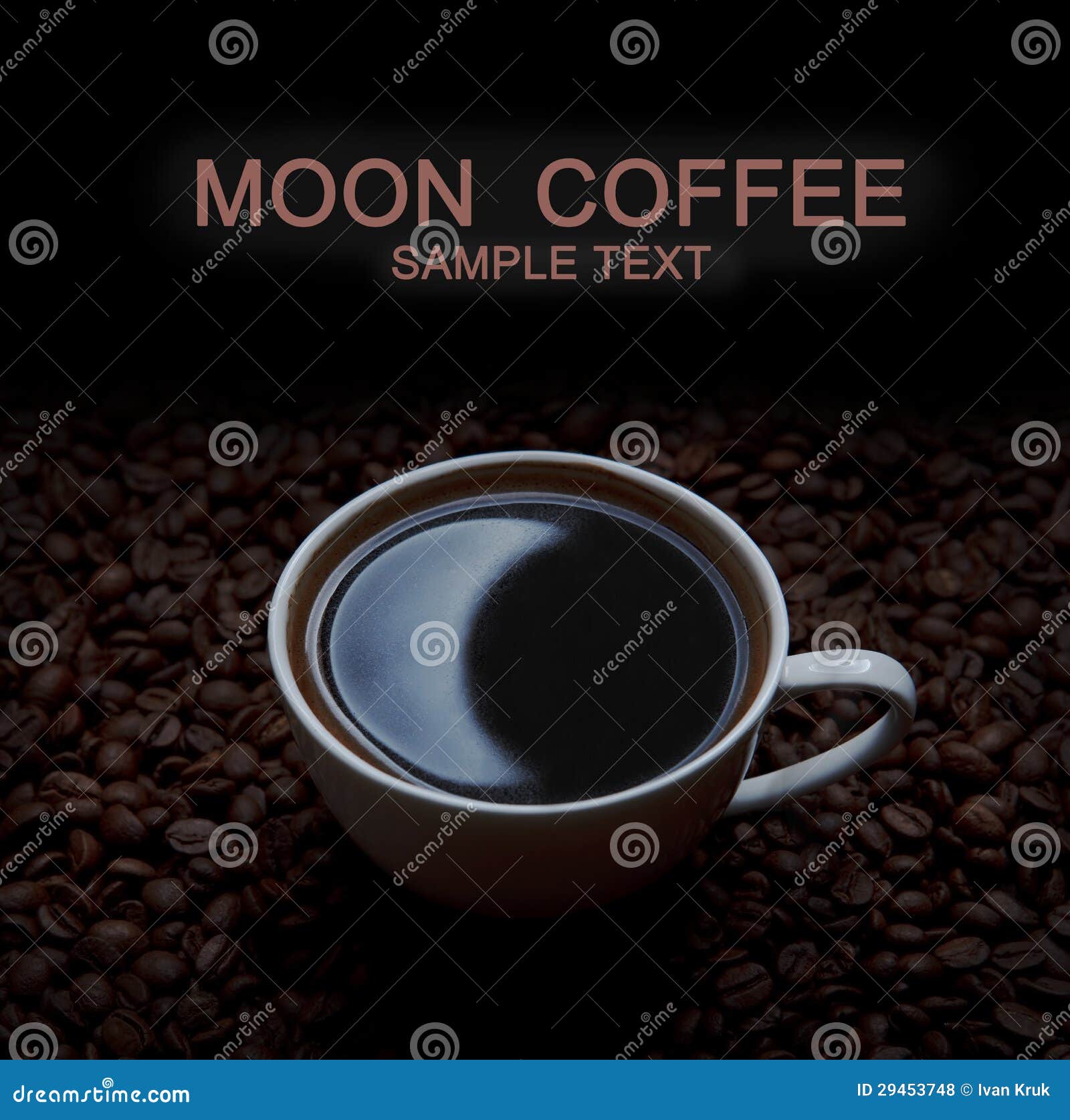 Coffee with Moon Reflection Stock Photo - Image of natural, light: 29453748