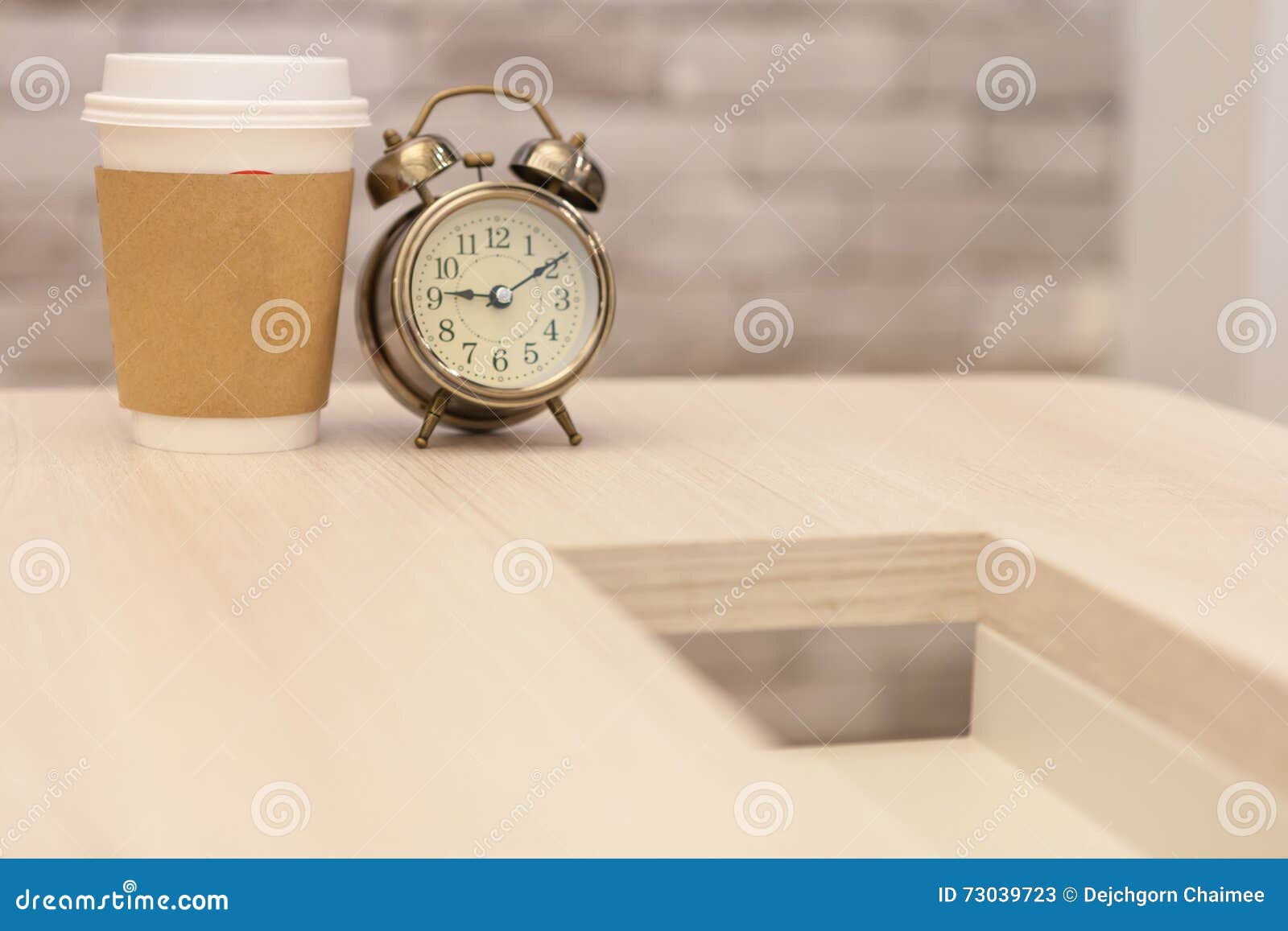 Coffee Morning with Retro Alarm Clock Stock Image - Image of morning ...