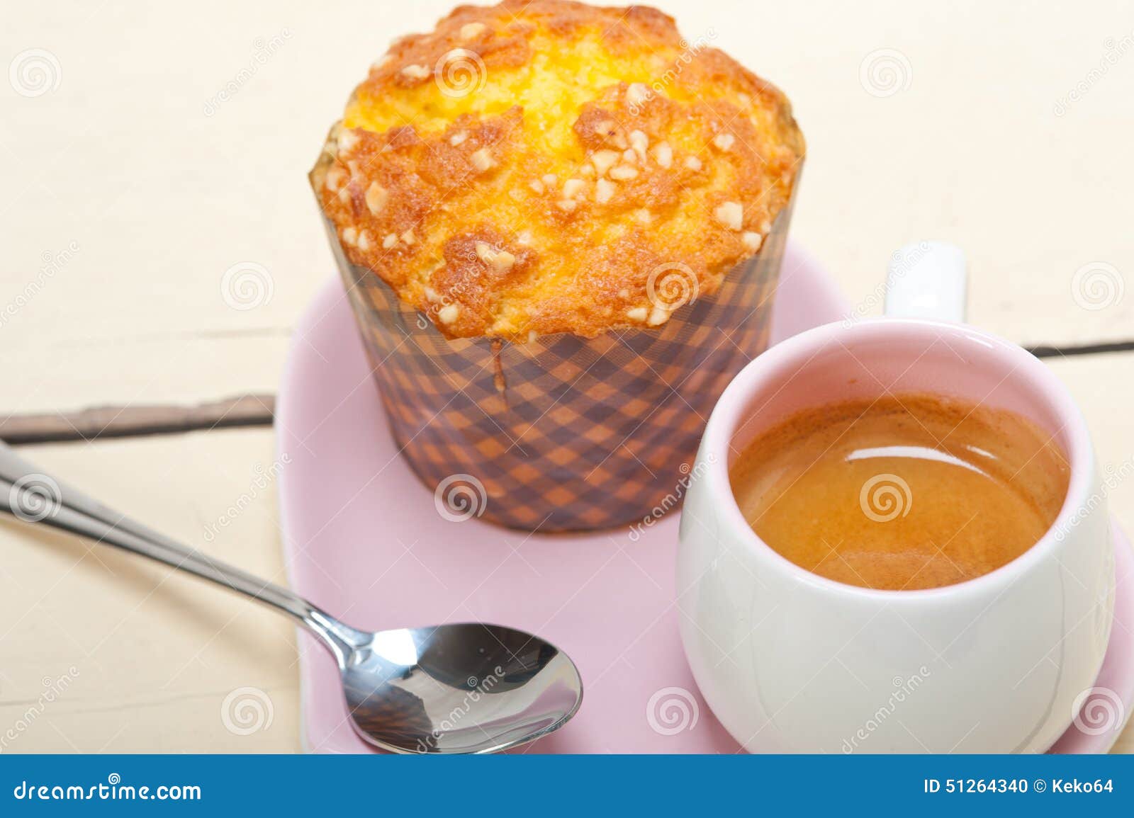Coffee and muffin stock photo. Image of beverage, brunch - 51264340
