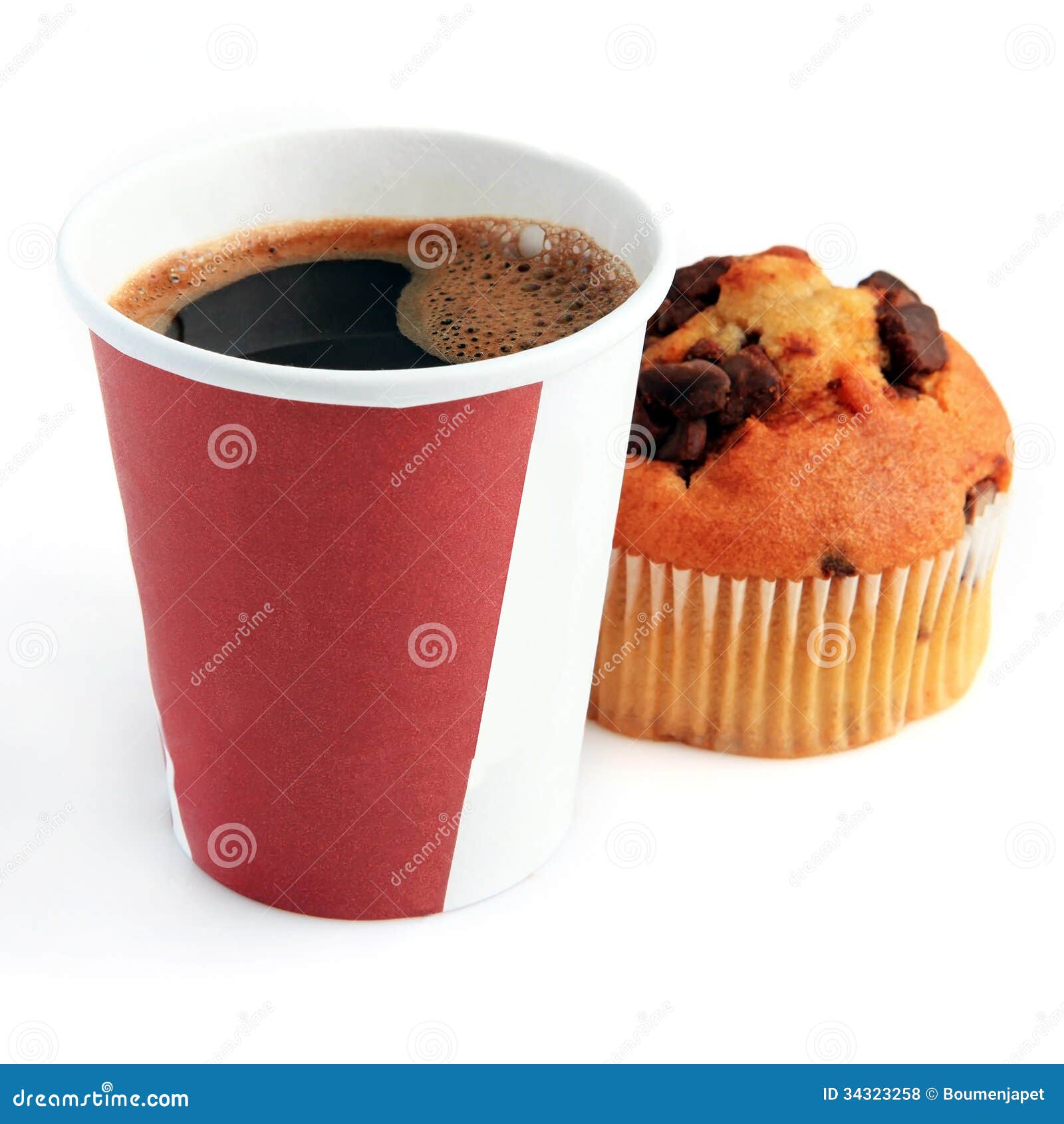 Coffee and mufin stock photo. Image of cupcake, flour - 34323258