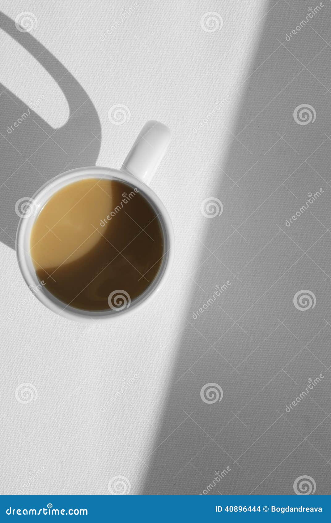 Coffee Mug with Cappuccino, Above View Stock Photo - Image of clear ...