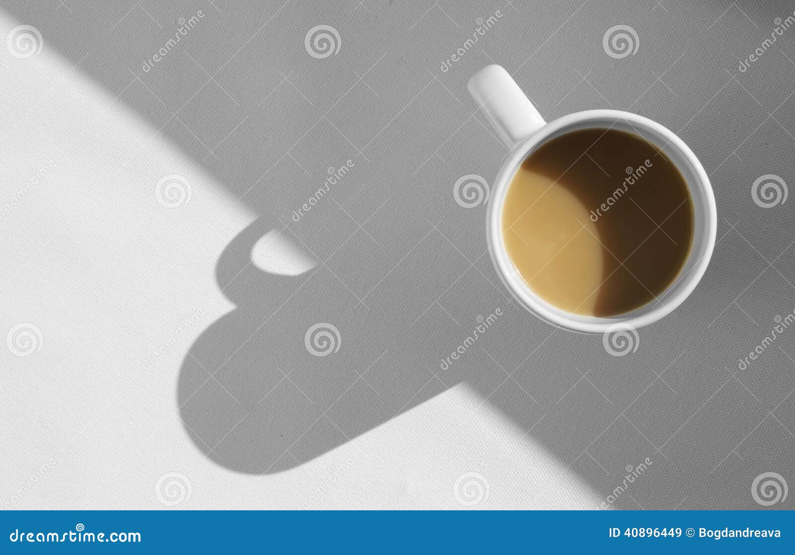 Coffee Mug with Cappuccino, Above View Stock Image - Image of fresh ...