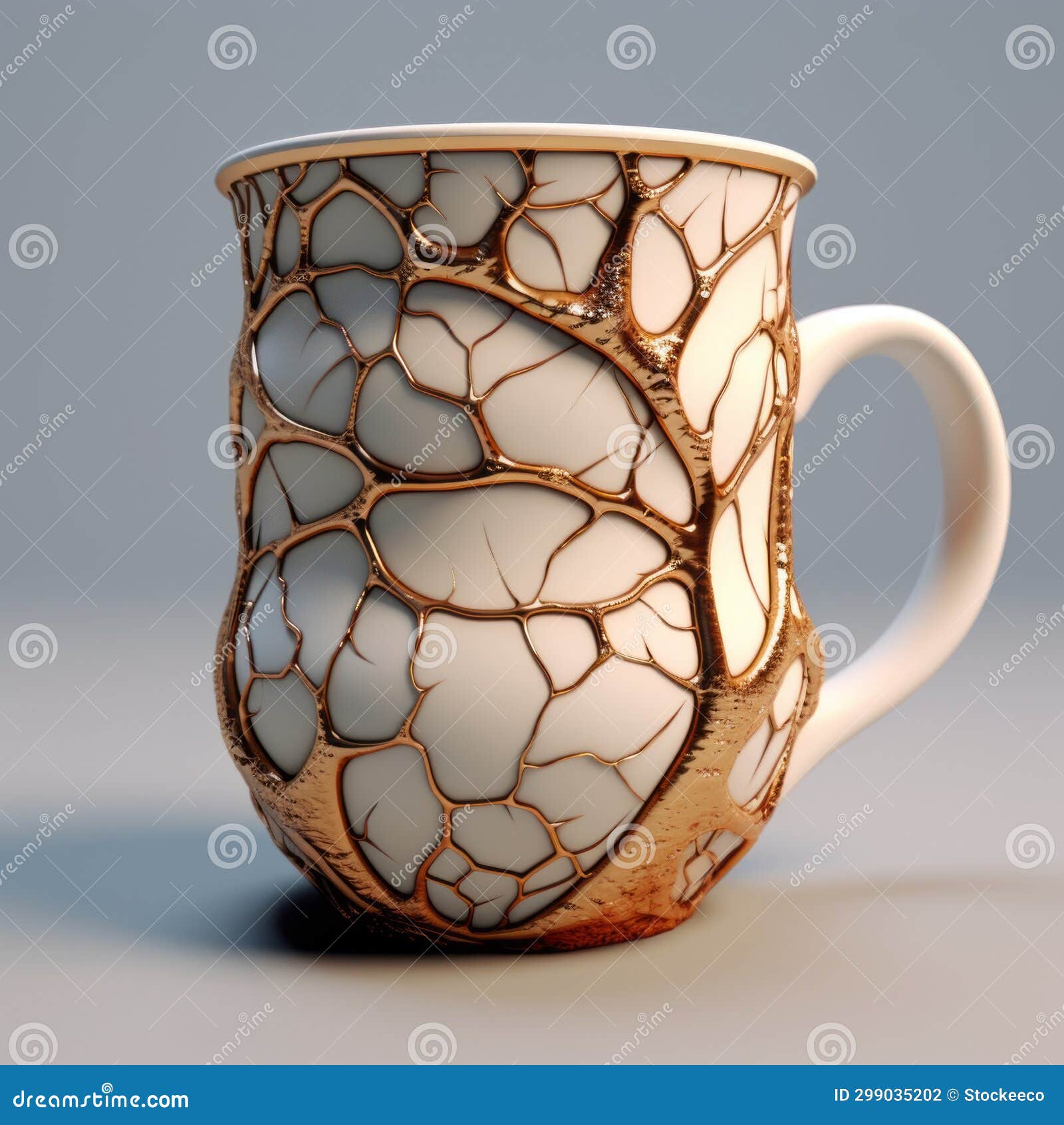 Cracked Trunk 3d Printed Cup with Realistic Rendering Stock ...