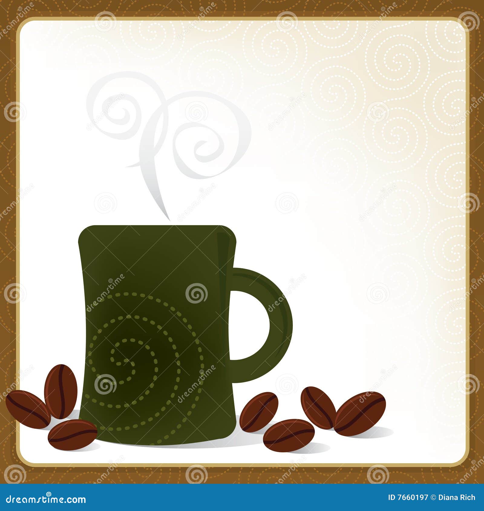 Coffee Mug Frame stock vector. Illustration of cappuccino - 7660197