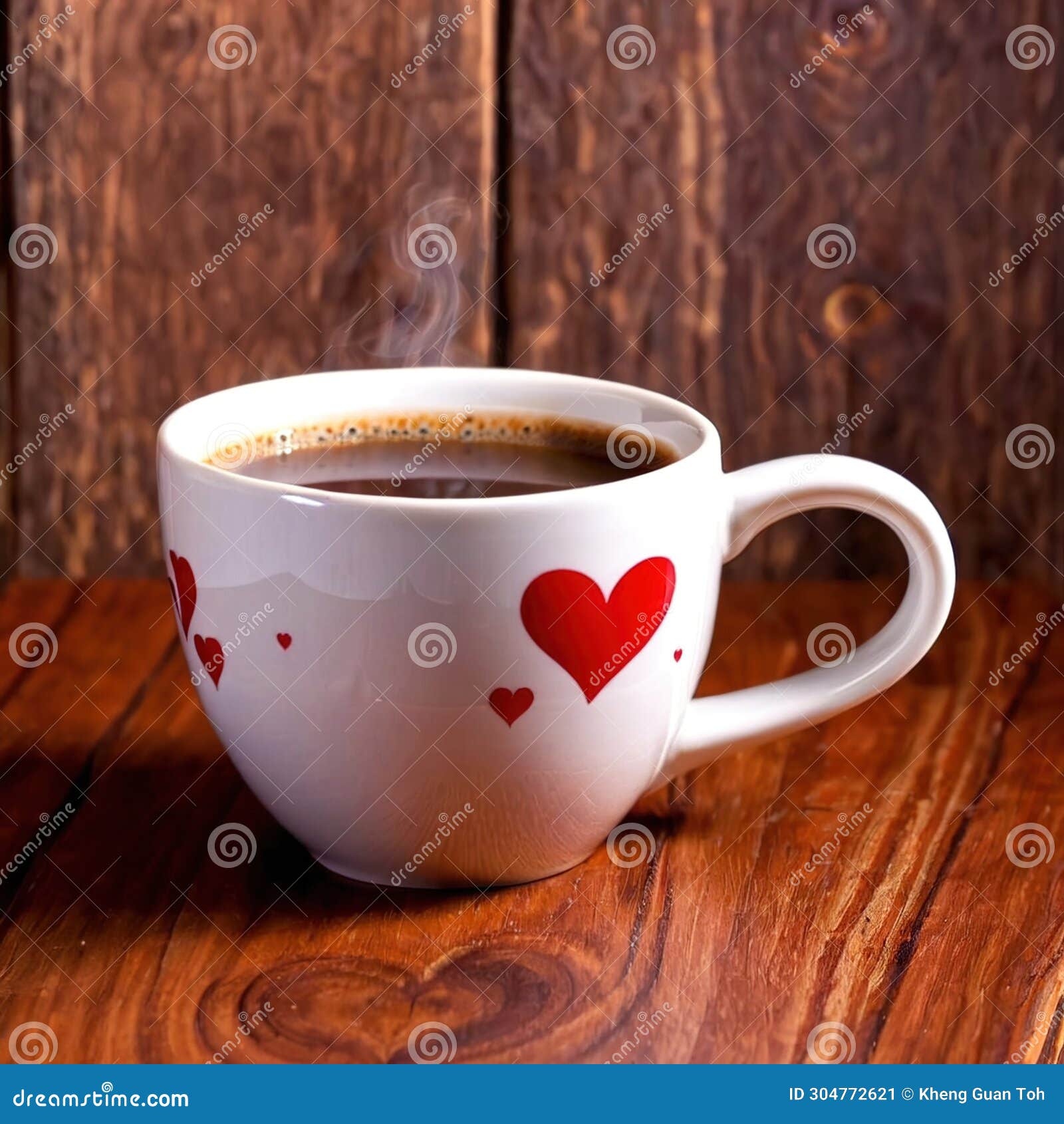 Coffee Mug with Heart Design, Cup of Love Stock Illustration ...
