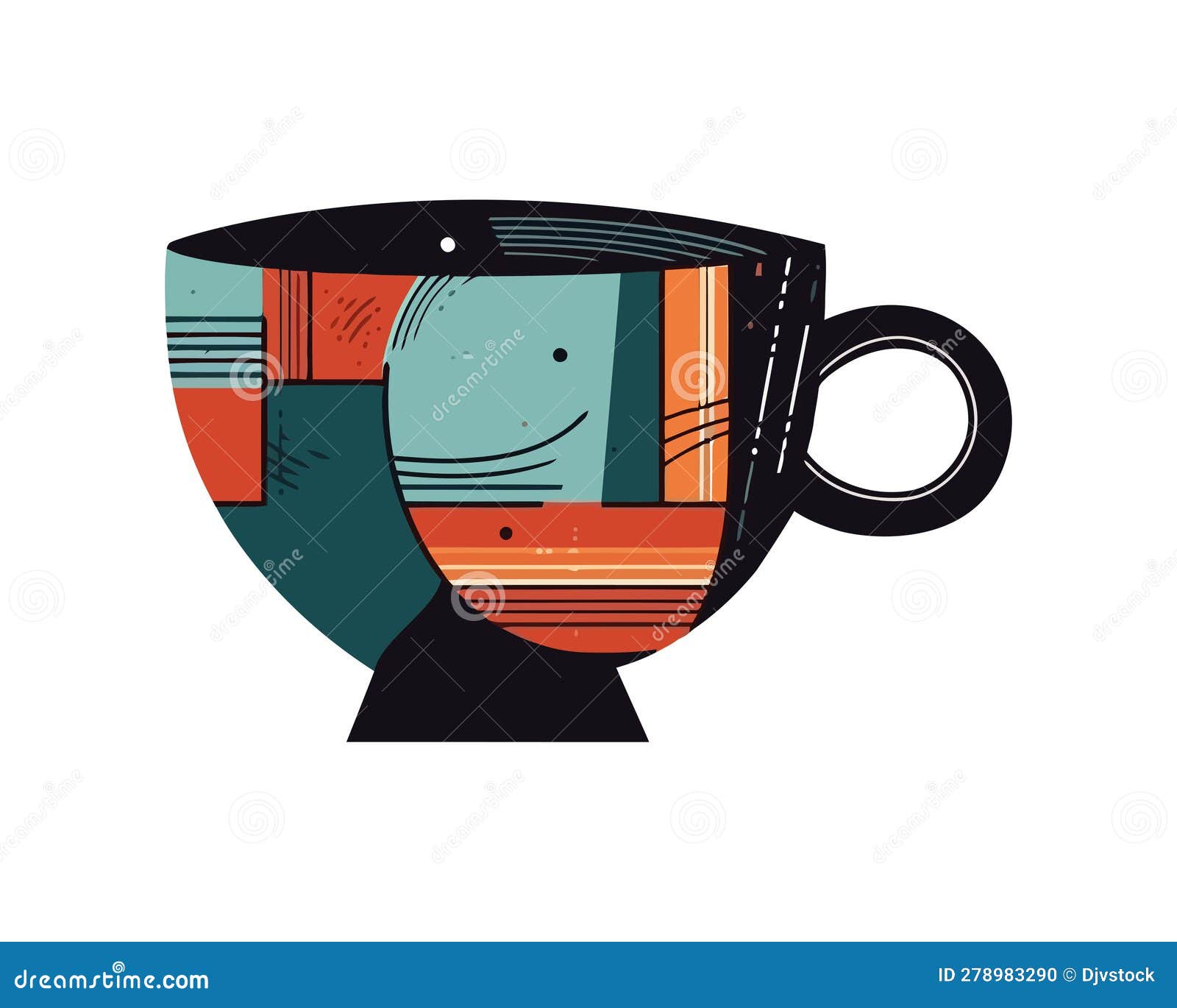 Coffee Mug Icon Symbolizing Caffeine and Heat Stock Vector ...