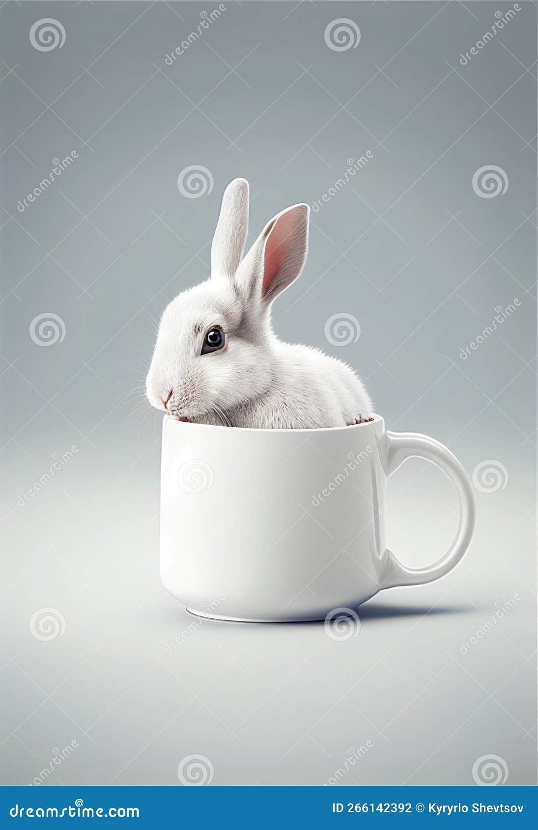 Coffee Mug Mockup with Rabbit Stock Illustration - Illustration of ...