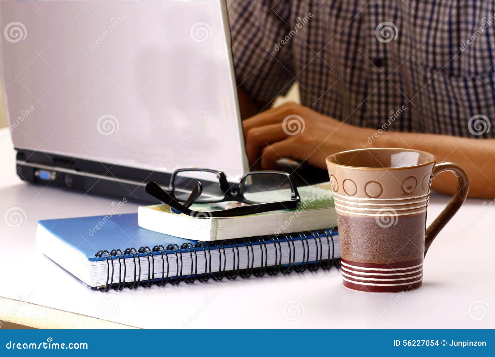 Laptop, Books And Coffee