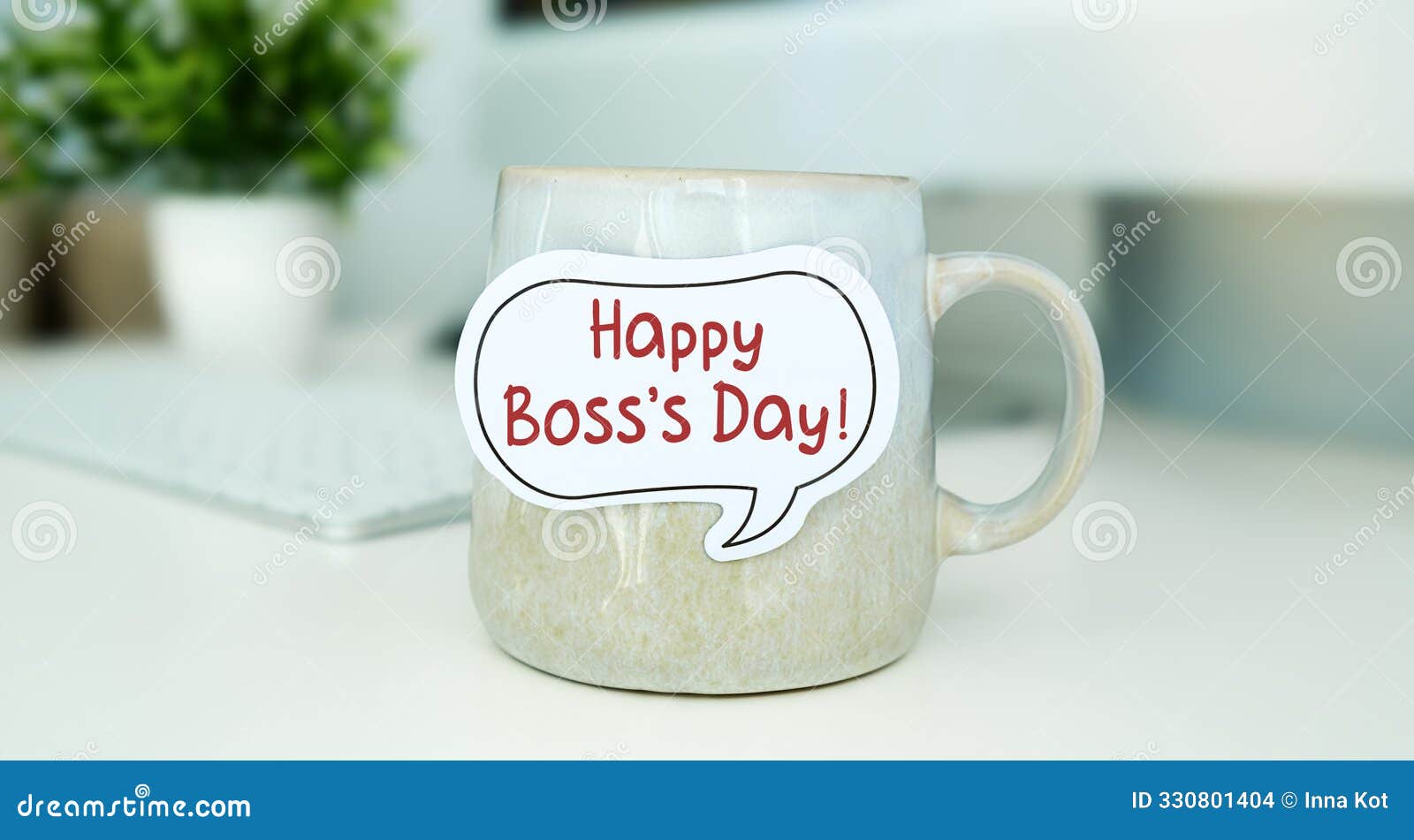 Workplace Background With Blank White Screen Modern Desktop Comp Stock ...