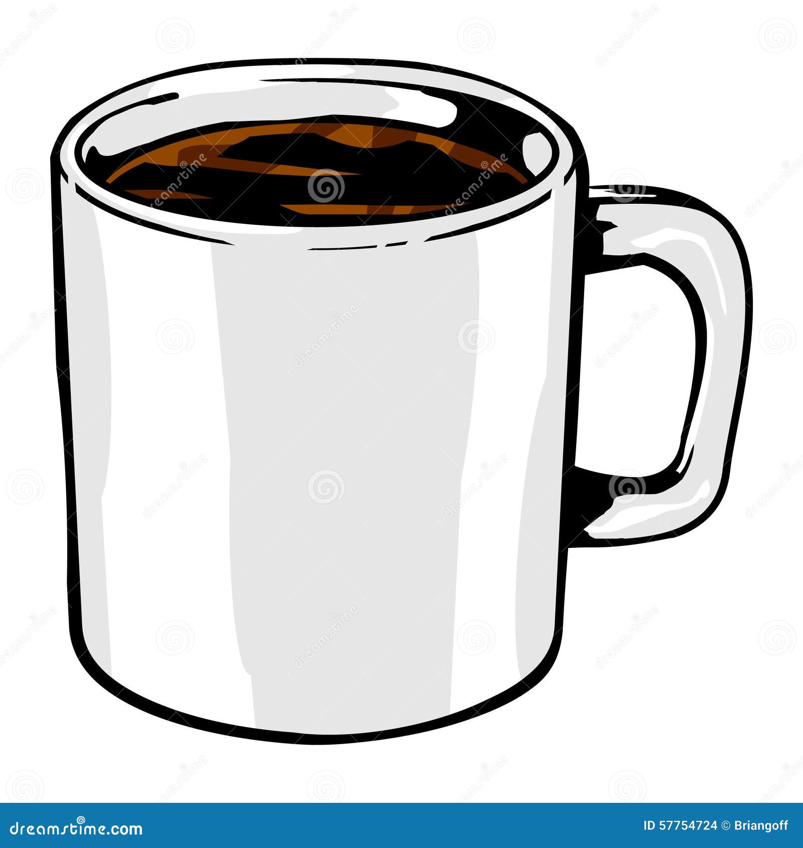 Coffee Mug stock vector. Illustration of dark, cocoa - 57754724