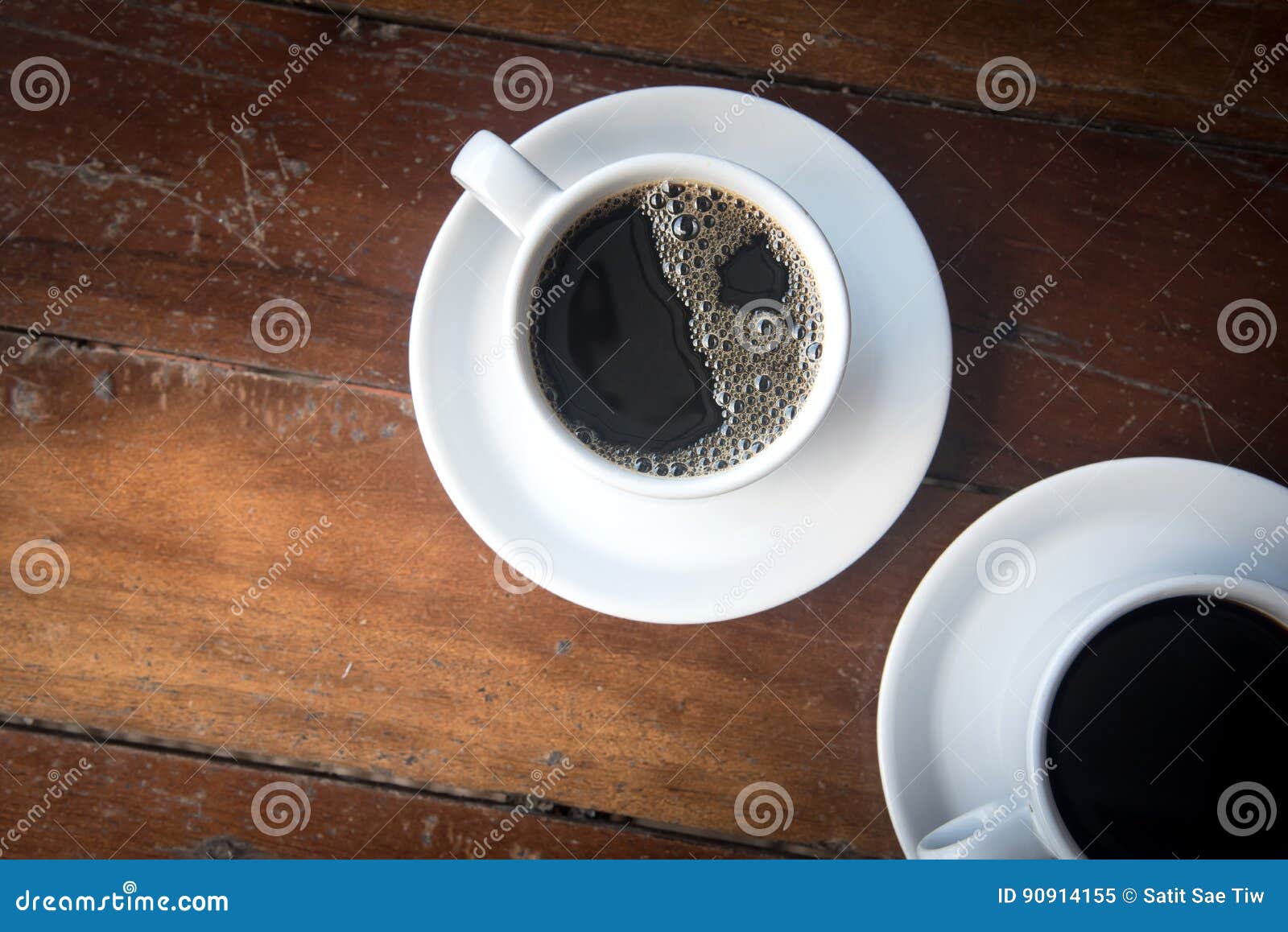 Coffee Mug on Wooden Table. Stock Image - Image of retro, office: 90914155