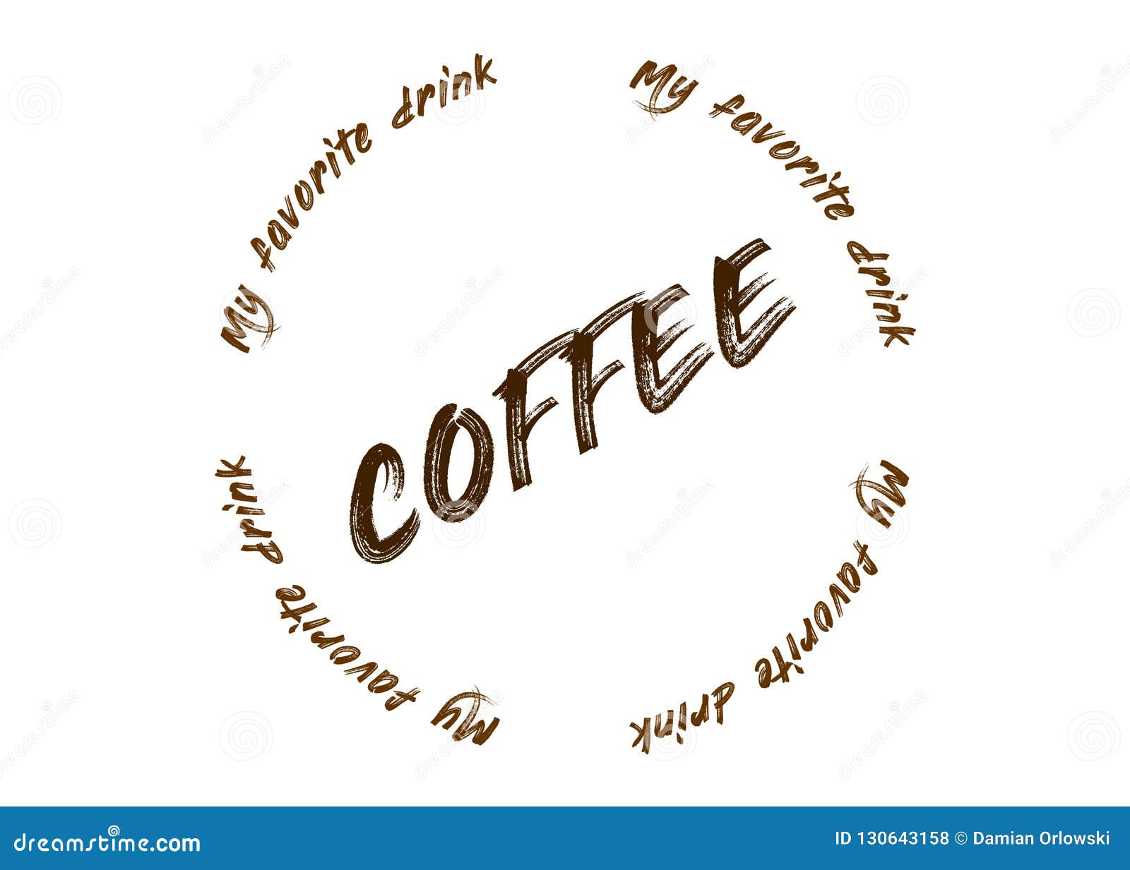 Coffee is My Favorite Drink - Text on a Circle Stock Vector ...