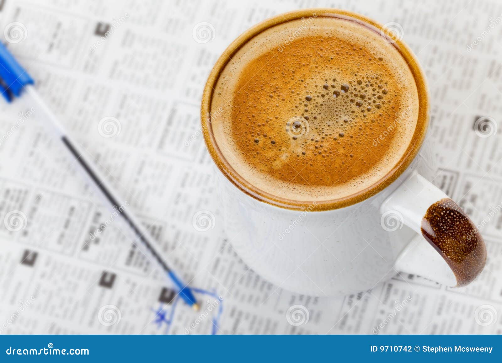 Coffee and newspaper stock photo. Image of morning, newspaper - 9710742