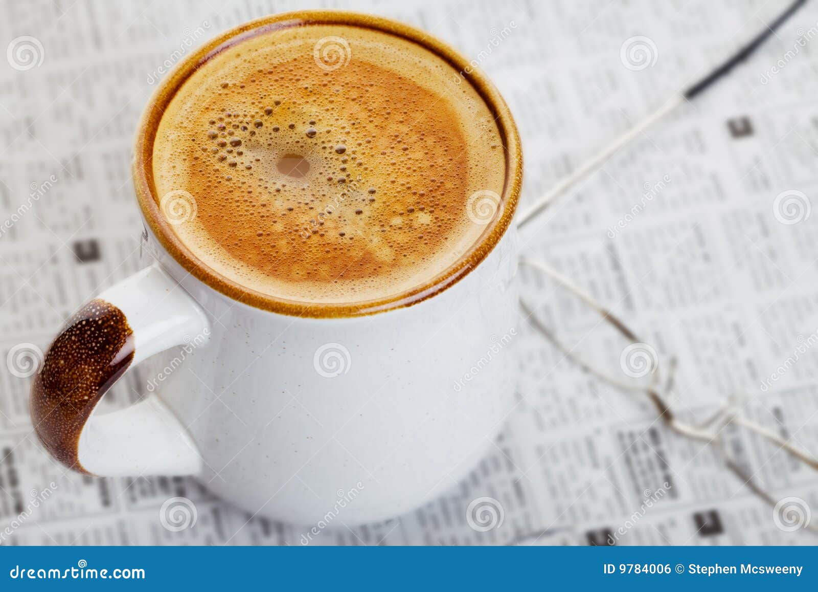 Coffee on a newspaper stock photo. Image of coffee, macro - 9784006