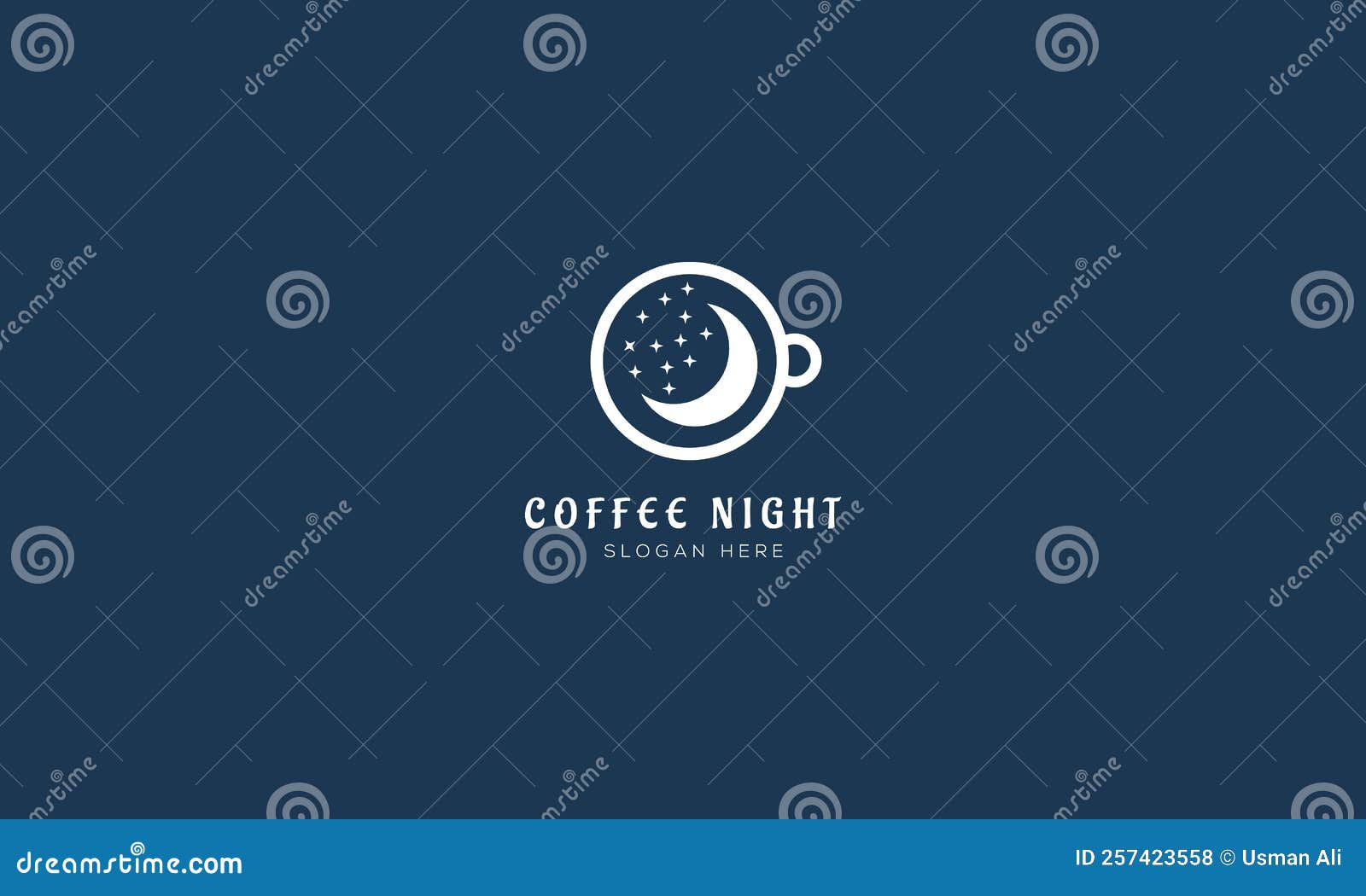 Coffee Night Logo Design Vector Template Stock Vector - Illustration of ...