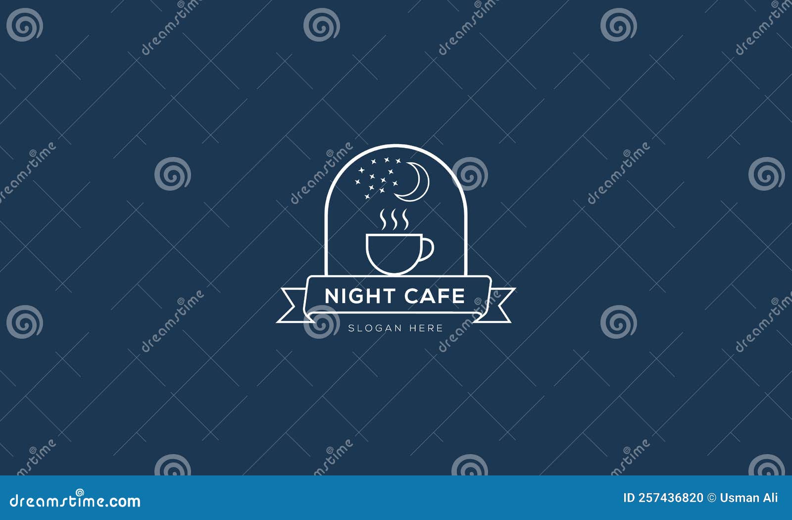 Coffee Night Logo Design Vector Template Stock Vector - Illustration of ...