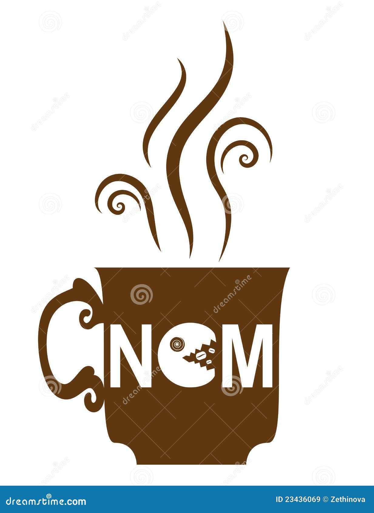 Coffee NOM stock illustration. Illustration of espresso - 23436069
