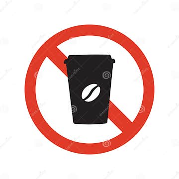Coffee is Not Allowed. Isolated Vector Illustration Stock Illustration ...