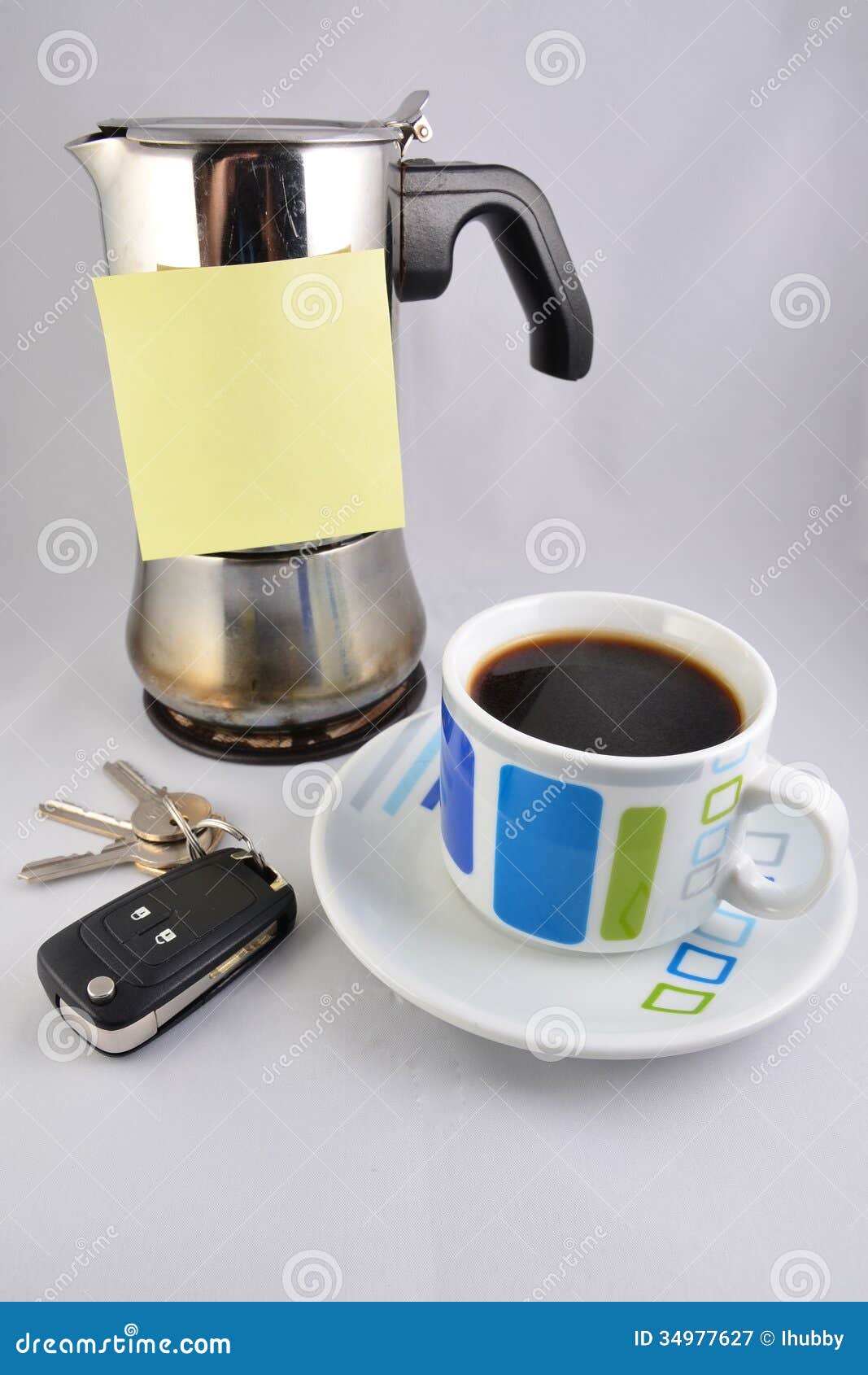 Coffee with note stock image. Image of reminder, note - 34977627