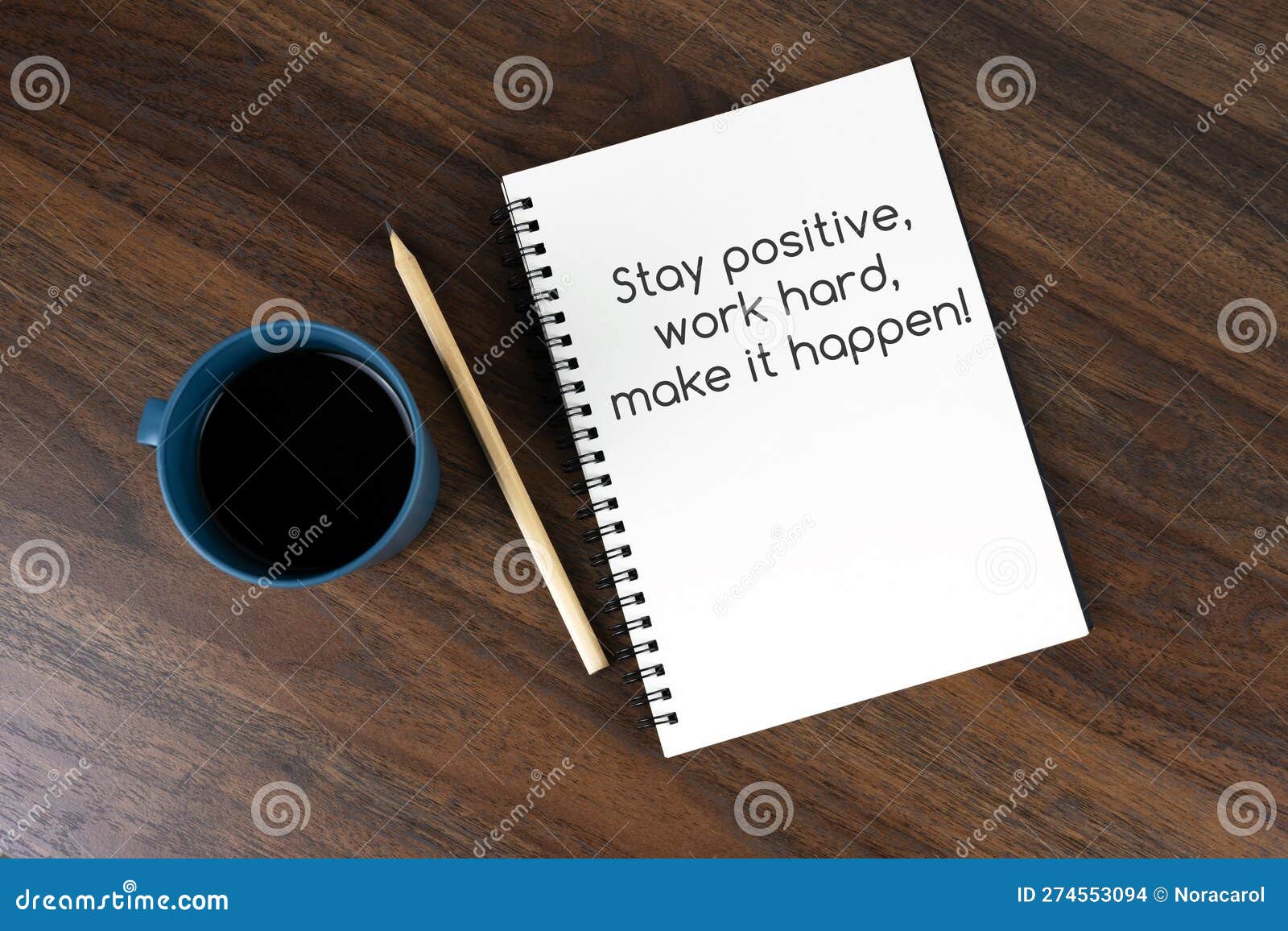 Inspirational Quotes - Stay Positive, Work Hard, Make it Happen Stock ...