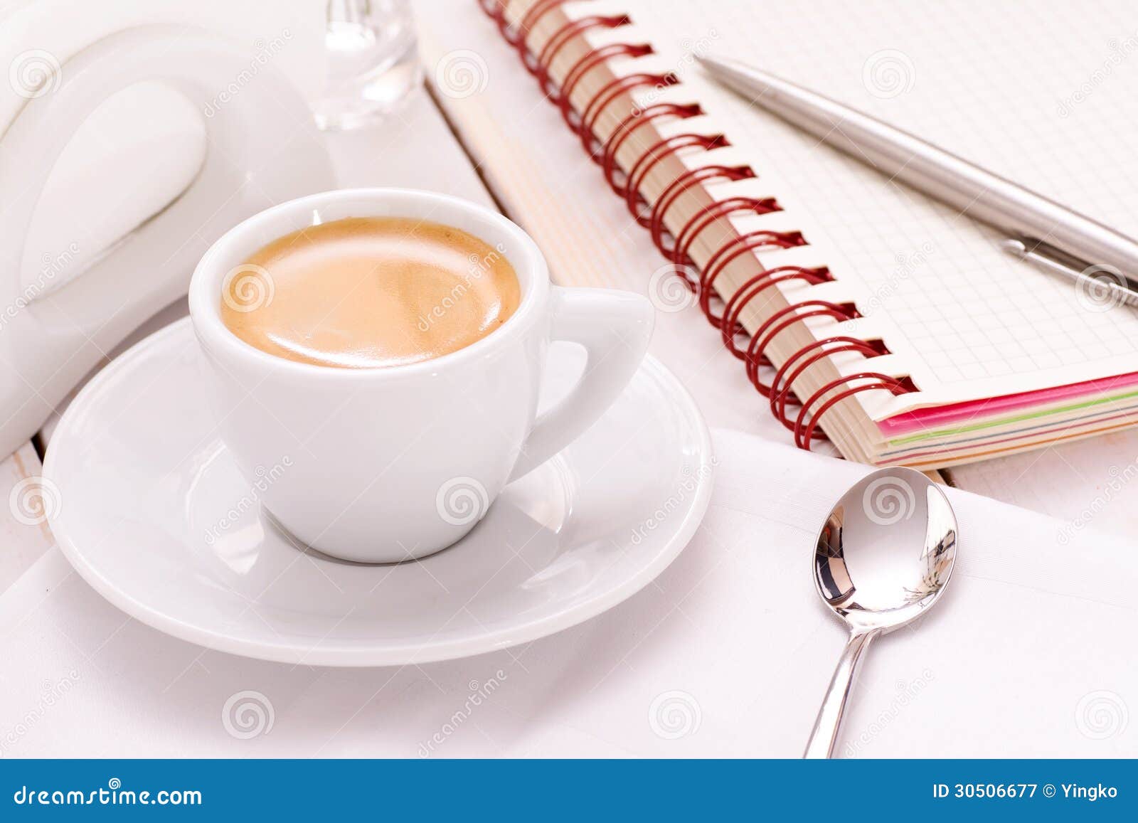 Coffee with Notebook and Pen Stock Image - Image of idea, diary: 30506677