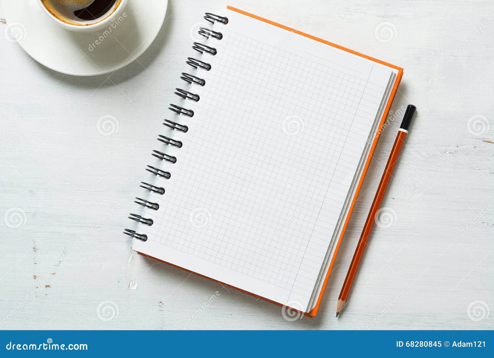 Coffee with Notepad and Pen Stock Image - Image of cafe, office: 68280845