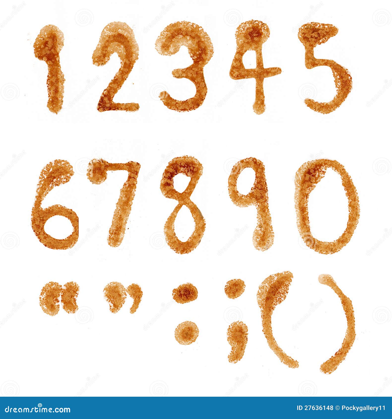 Coffee number mark stained stock illustration. Illustration of concepts ...