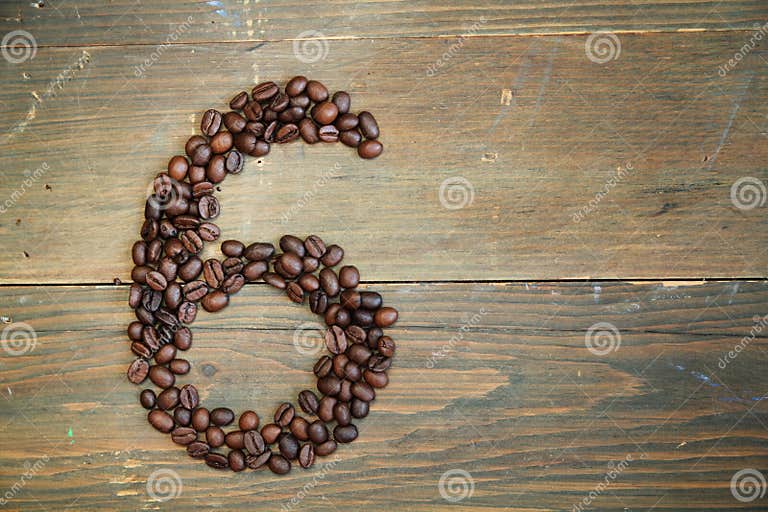 Coffee number six stock photo. Image of decoration, bean - 22952506