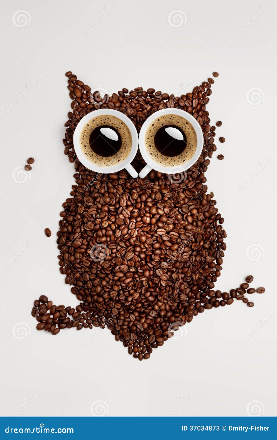 Coffee owl. stock image. Image of brown, energetic, food - 37034873