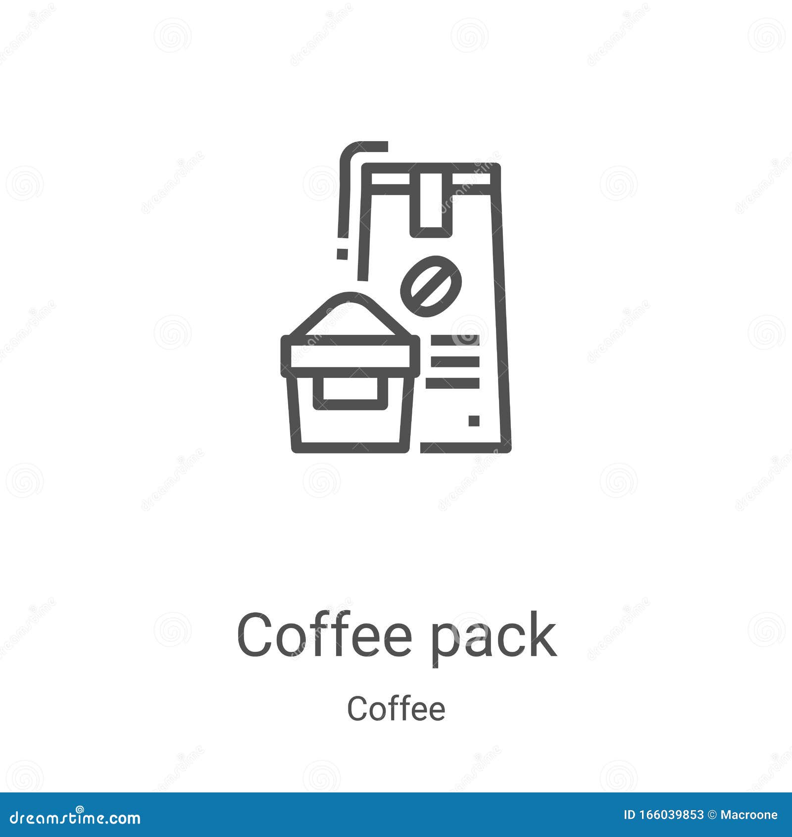 Coffee Pack Icon Vector from Coffee Collection. Thin Line Coffee Pack ...