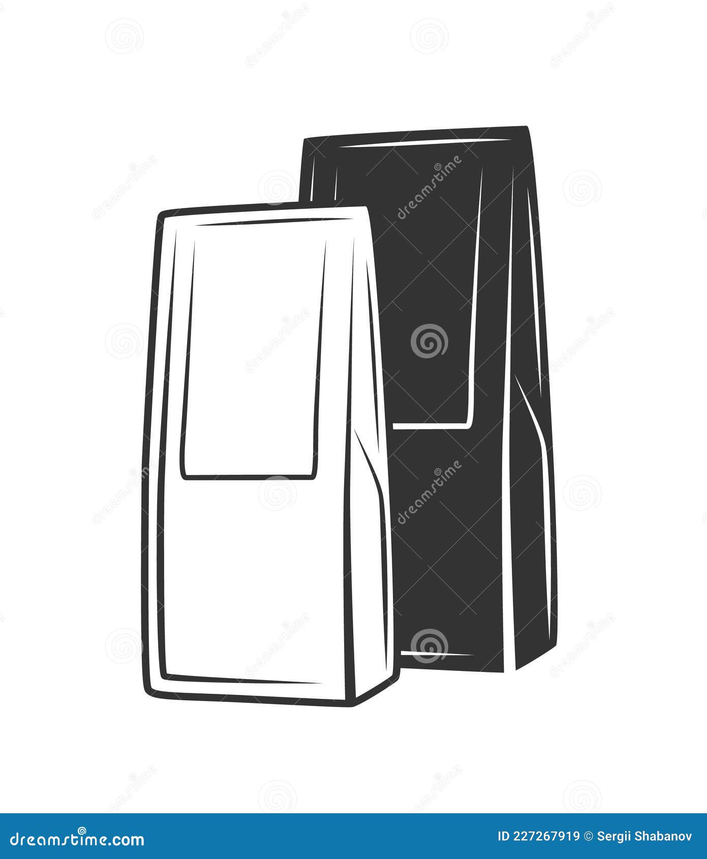 Coffee Packaging in a Simple Style Stock Vector - Illustration of ...