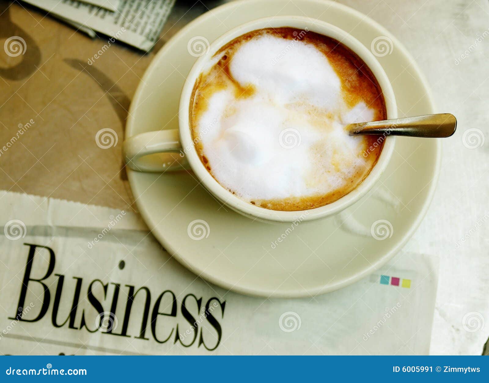 Coffee and paper stock image. Image of mugs, news, saucer - 6005991