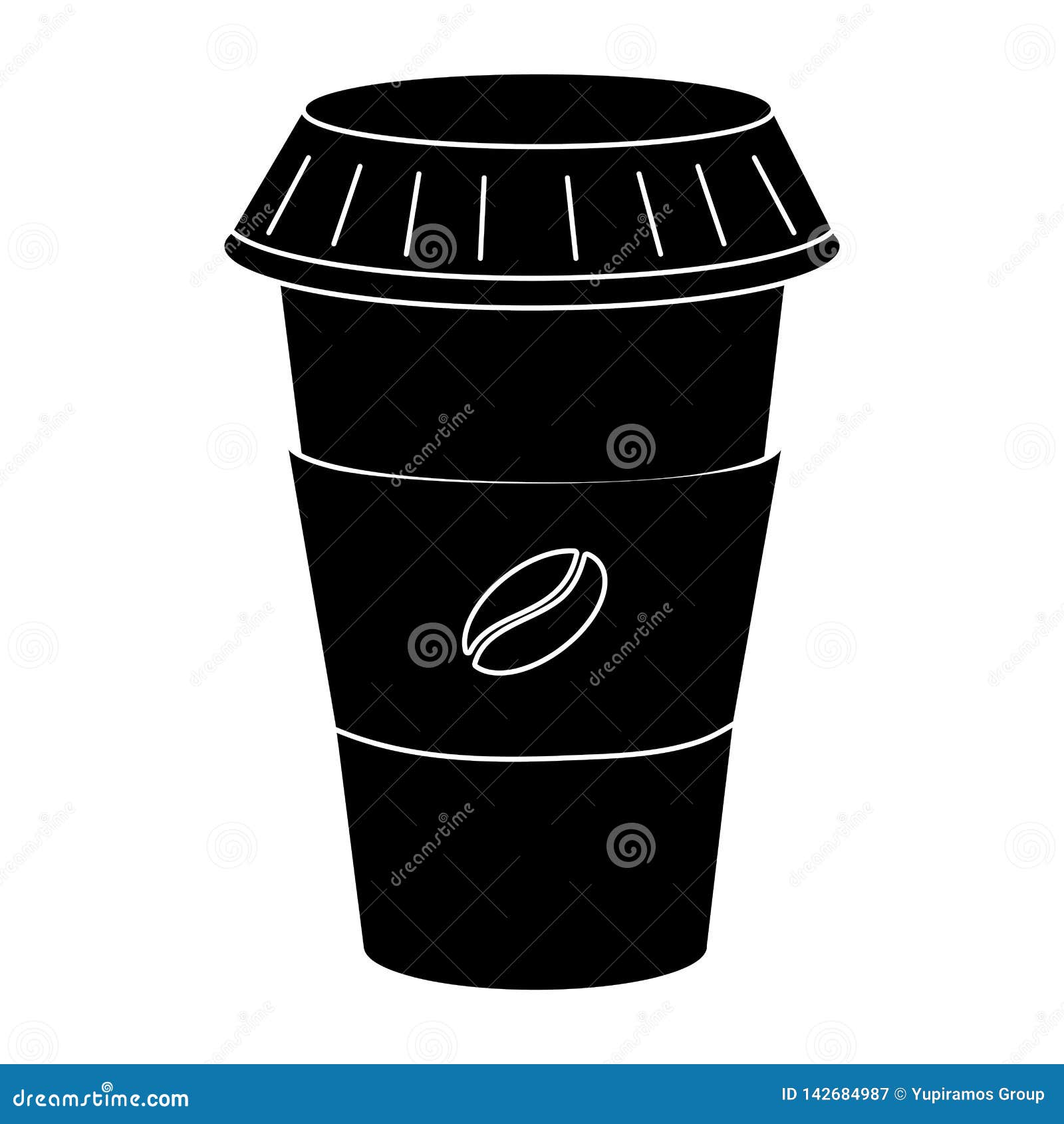 Coffee paper cup cartoon stock vector. Illustration of cappuccino ...