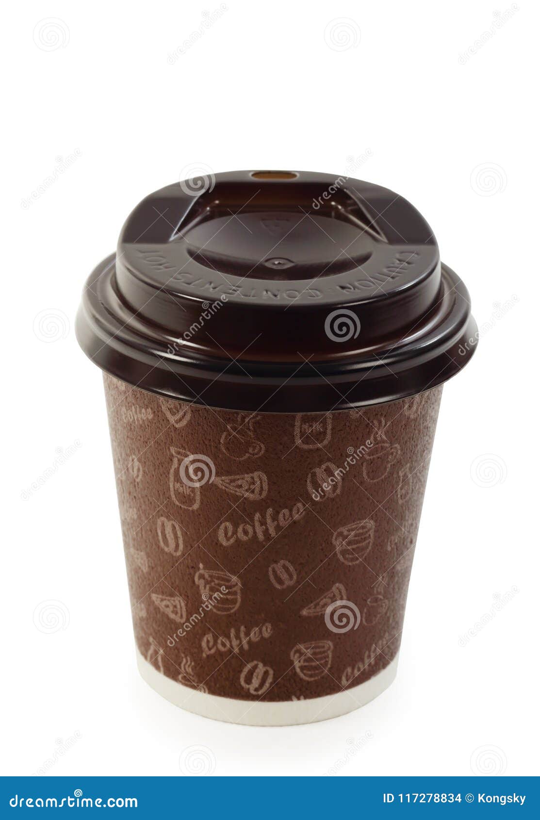 Coffee Paper Cup Isolated with Clipping Path. Stock Photo - Image of ...