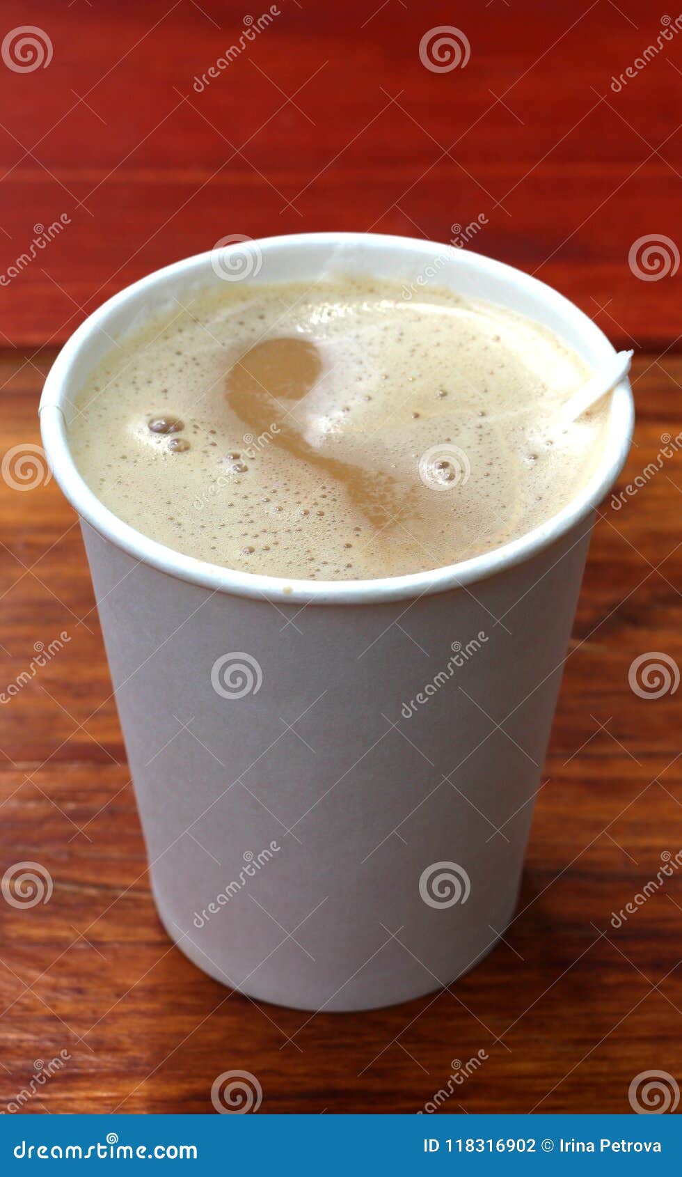 Coffee in a paper Cup stock photo. Image of coffeelove - 118316902