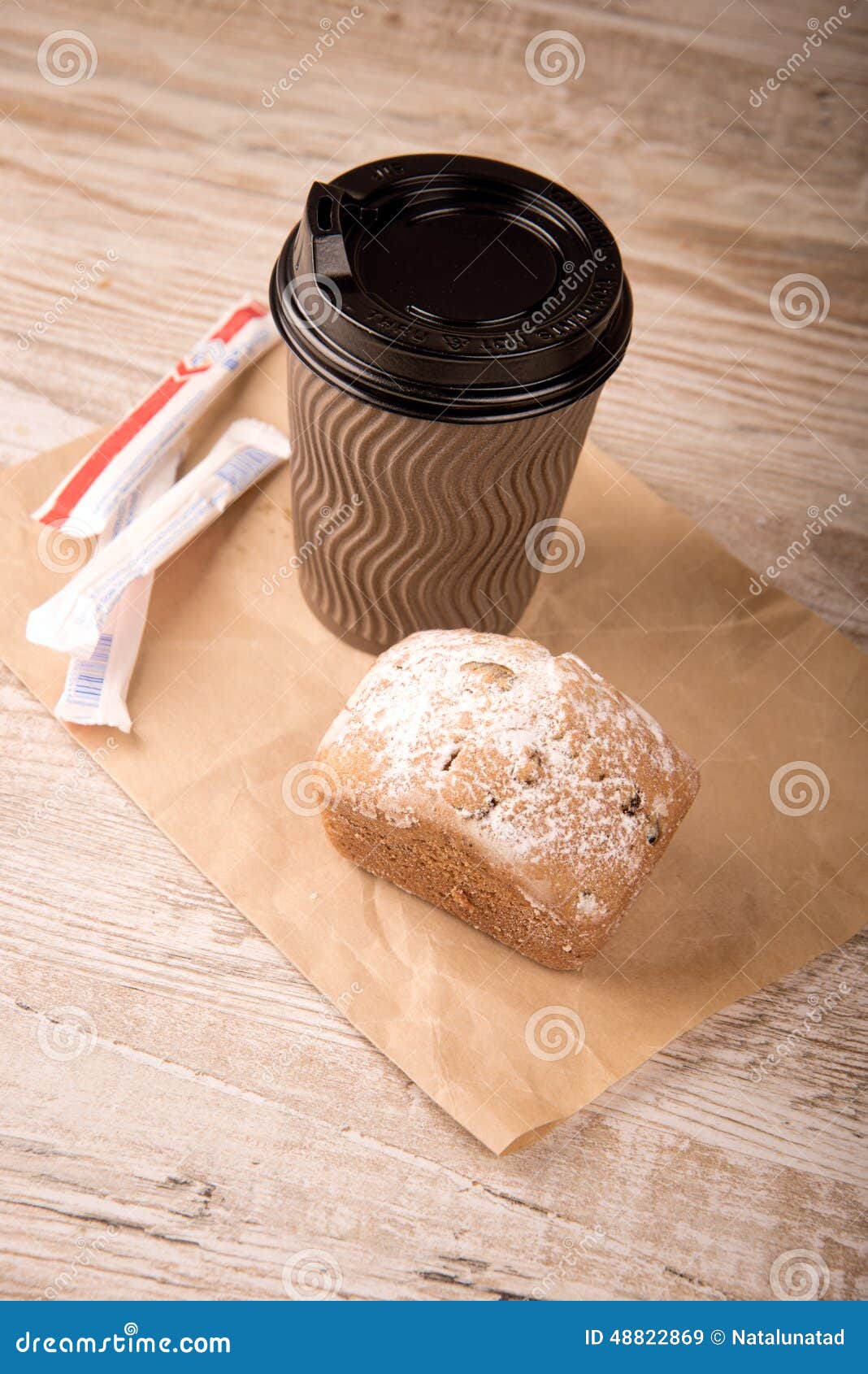 Coffee in a paper cup stock image. Image of closeup, convenience - 48822869