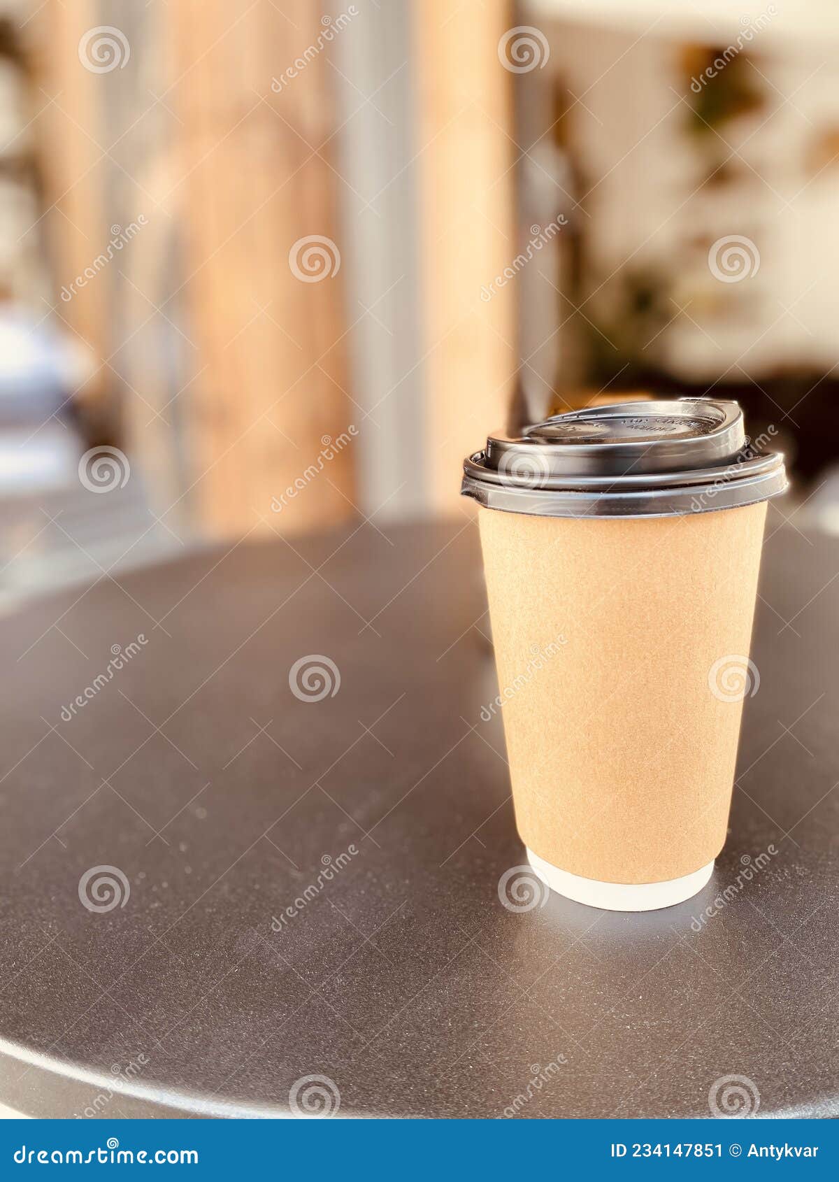 Coffee Paper Cup on the Table Stock Image - Image of field, copy: 234147851