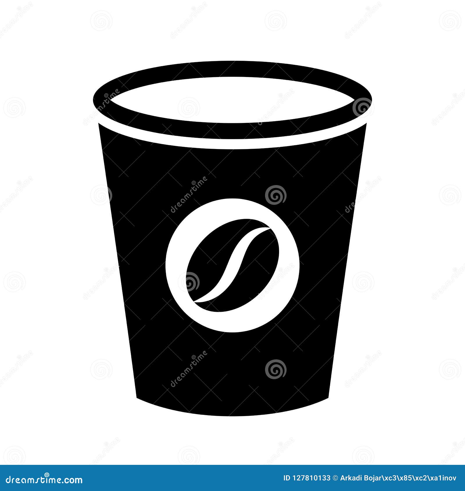 Coffee Paper Cup Vector Icon Stock Vector - Illustration of americano ...