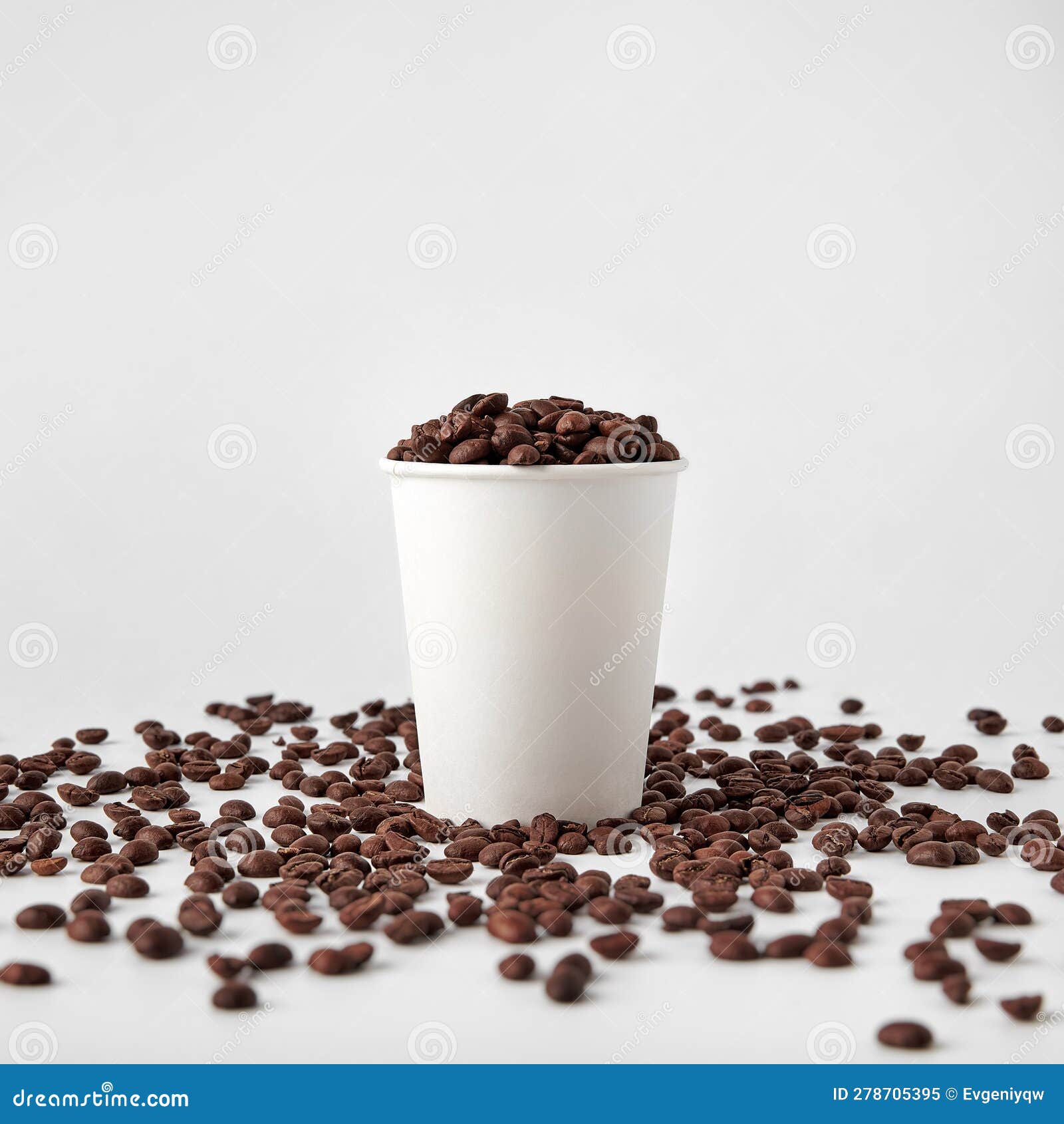 Coffee in Paper Cup on White Background Stock Image - Image of texture ...