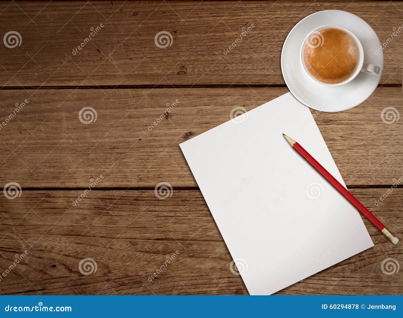 Coffee and paper pencil stock photo. Image of note, ideal - 60294878