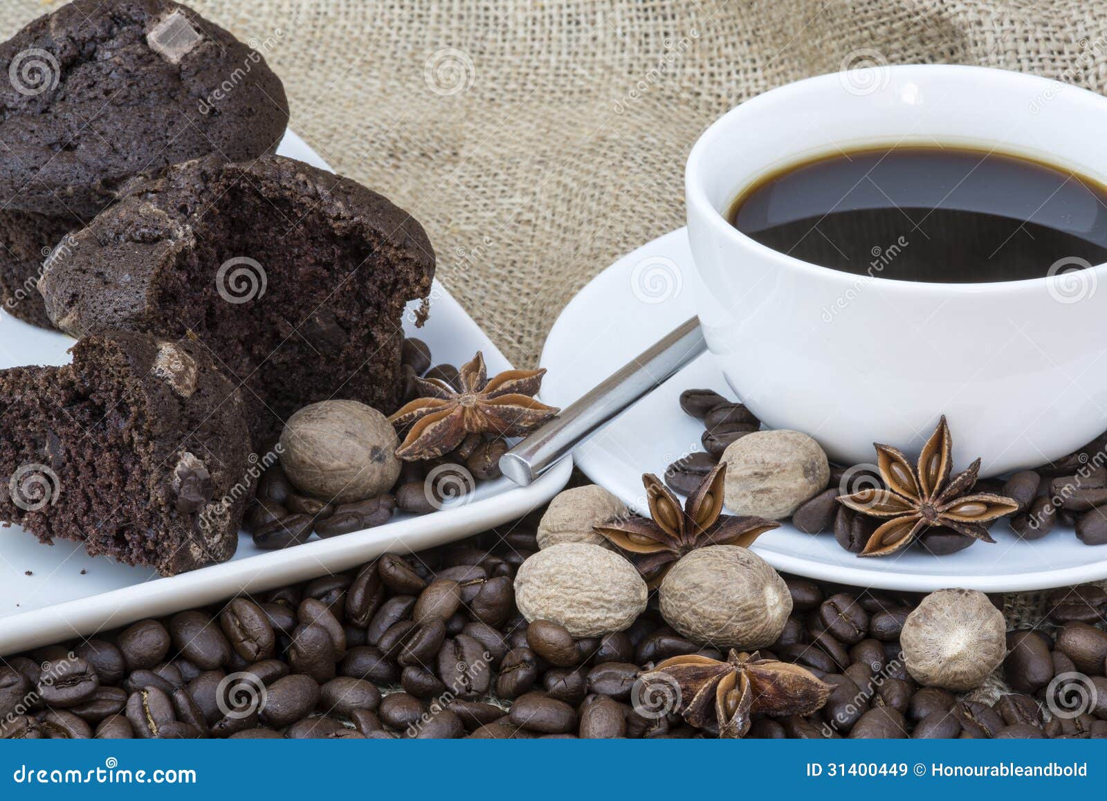 Coffee and Pastries Continental Breakfast Buffet Table Setting Stock ...