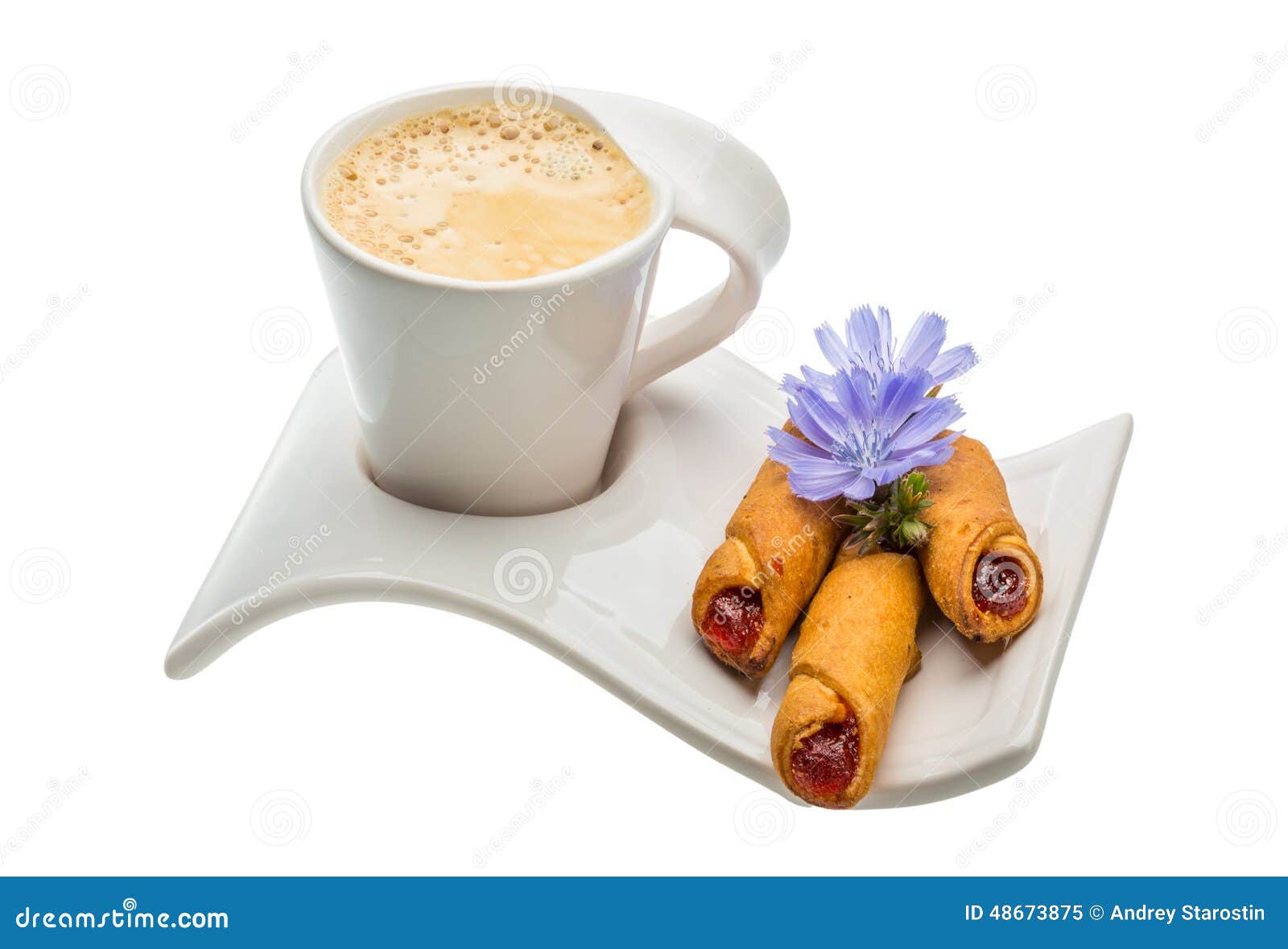 Coffee with pastry stock image. Image of pastry, cappuccino - 48673875