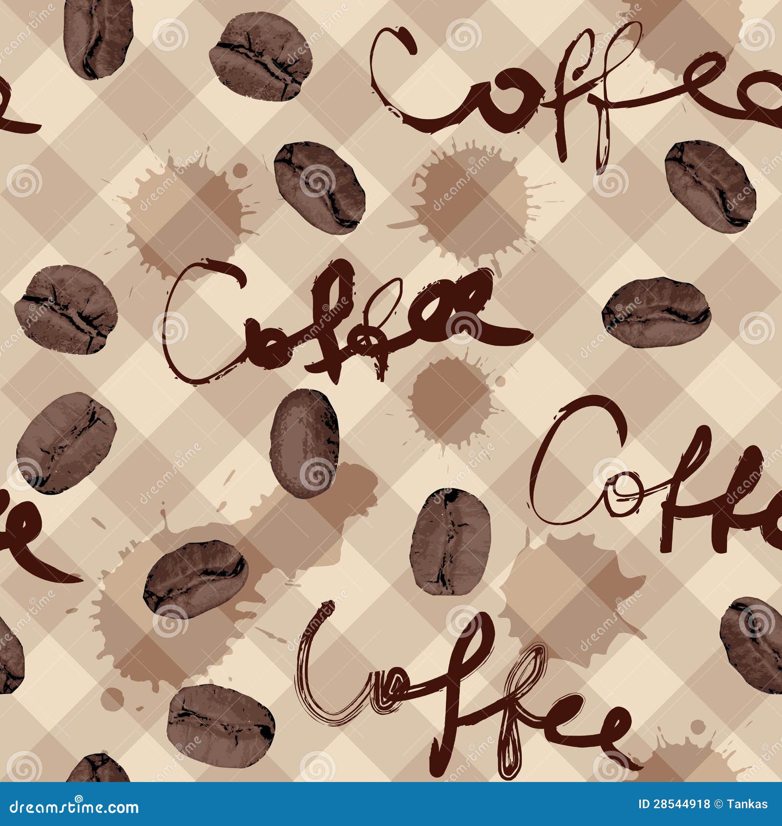 Coffee pattern stock vector. Illustration of cafe, seam - 28544918