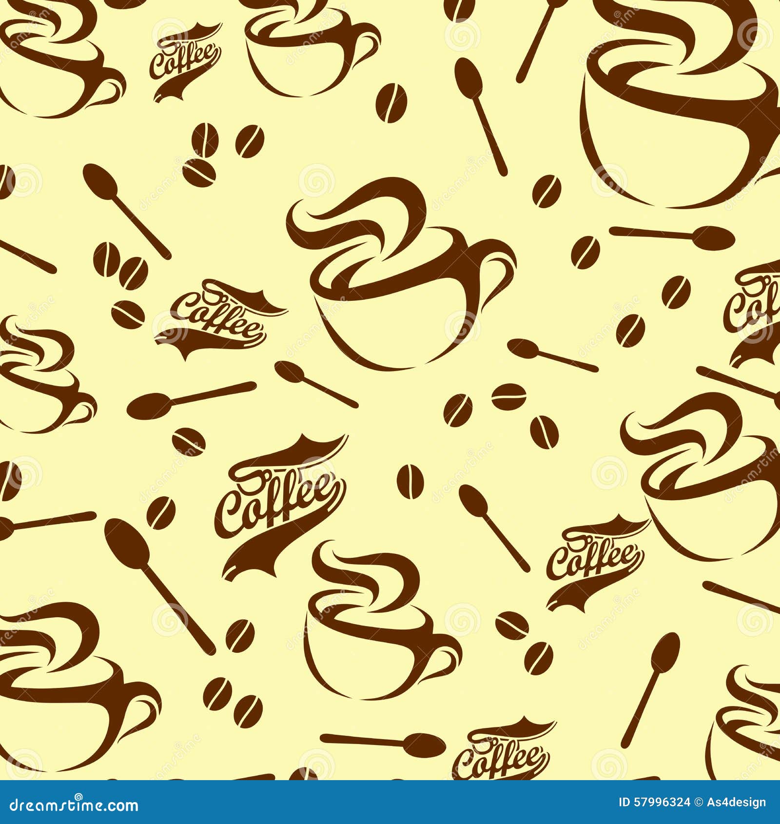 Coffee Pattern Vector Illustration | CartoonDealer.com #57996324
